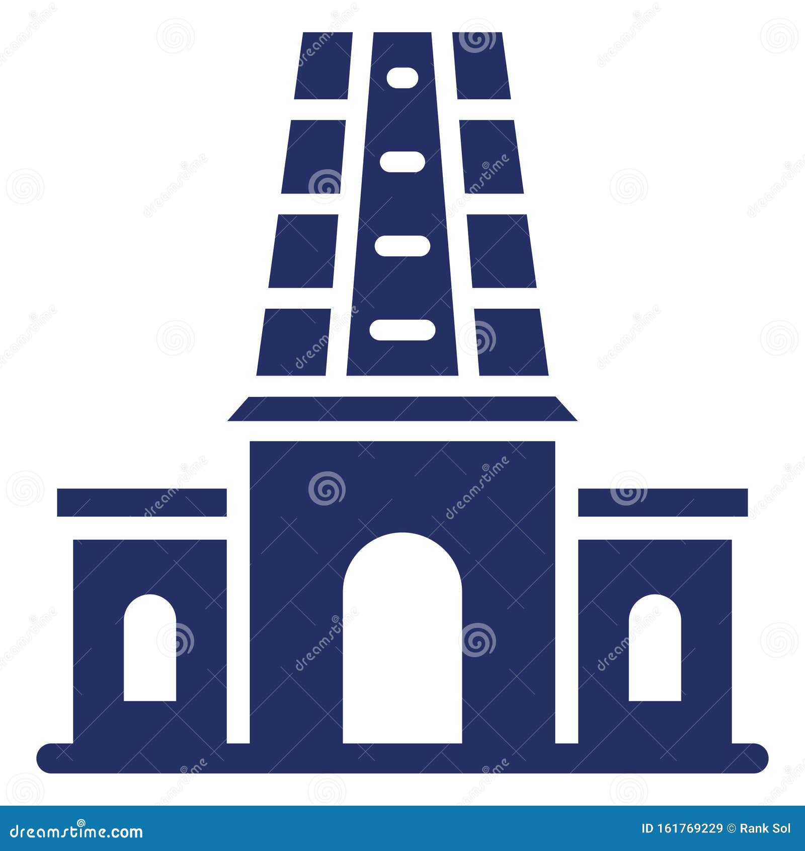 Hindu Temple, Maha Temple Isolated Vector Icon Which Can Be Easily ...