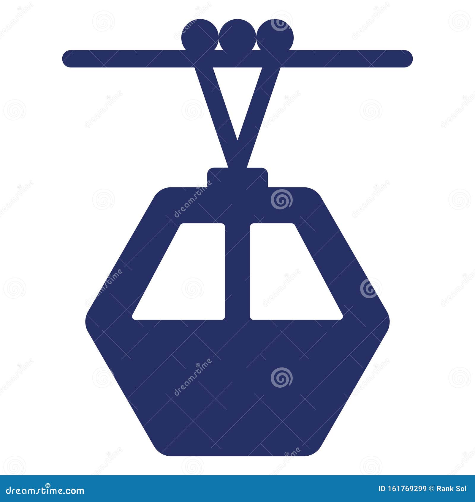Cableway, Ropeway Isolated Vector Icon Which Can Be Easily Modified or ...