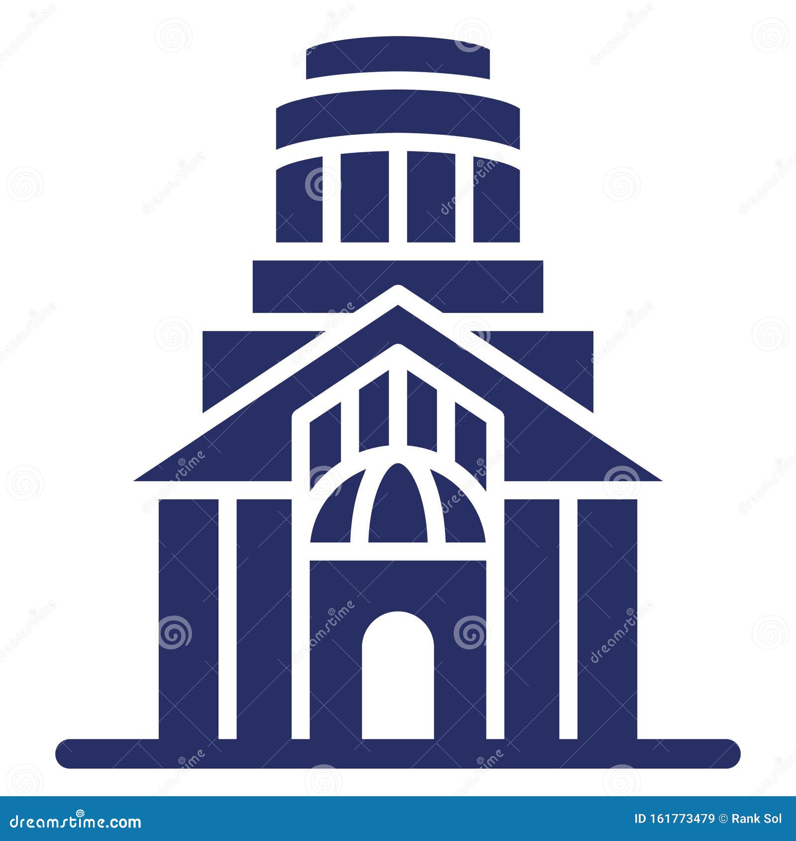 Academic, Educational Building Isolated Vector Icon Which Can Be Easily ...