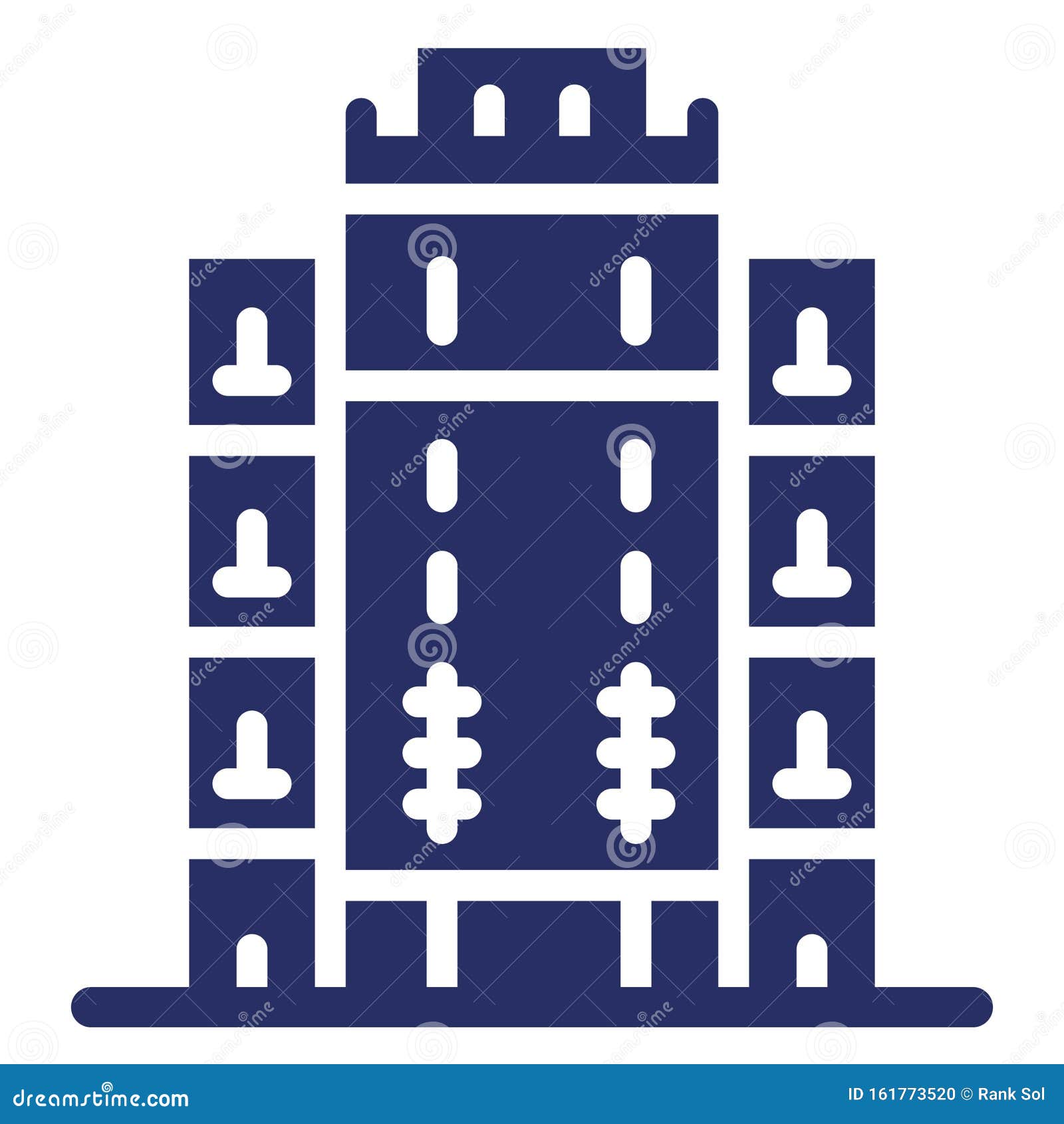 Academic, Educational Building Isolated Vector Icon Which Can Be Easily ...