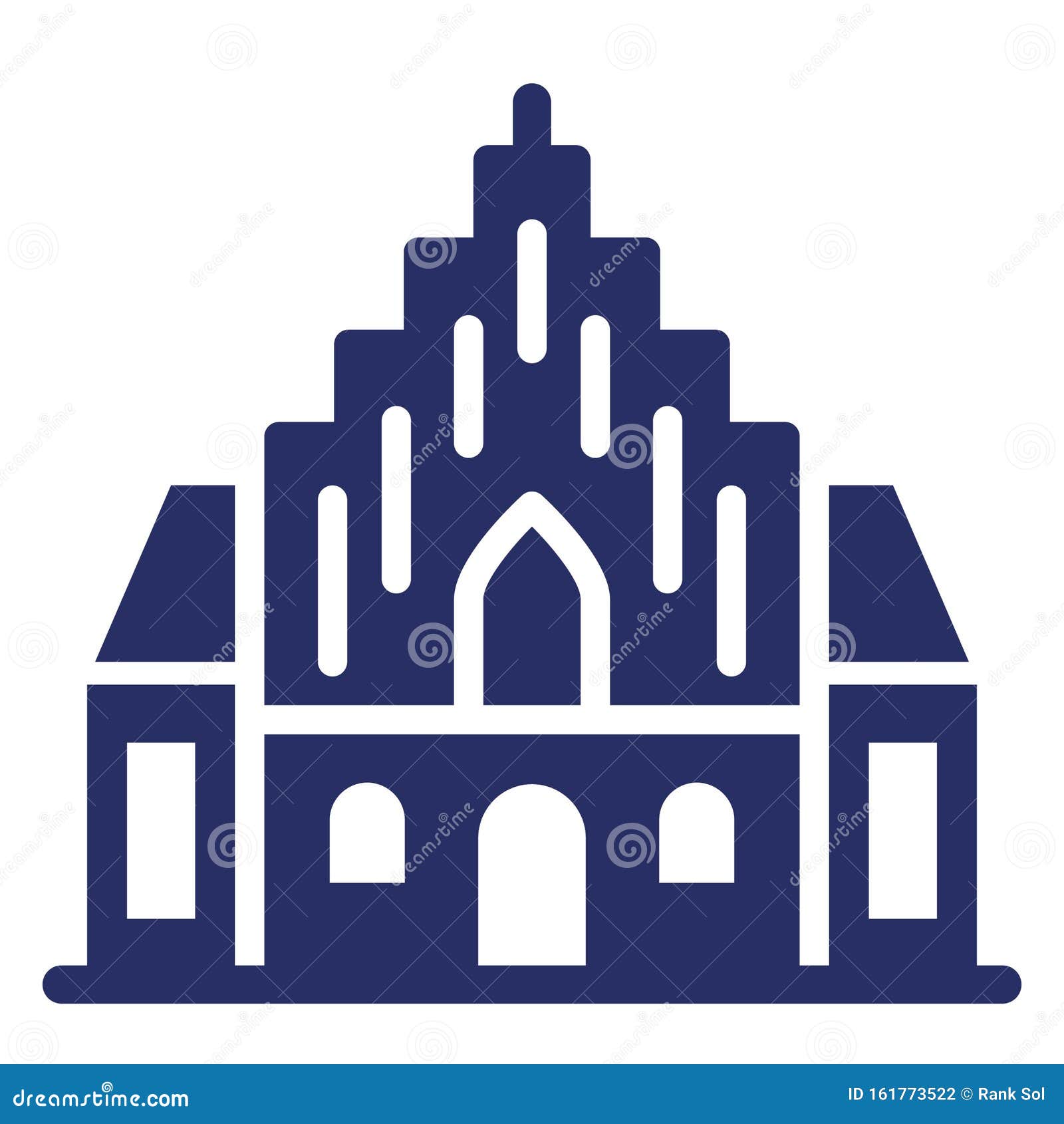 Academic, Educational Building Isolated Vector Icon Which Can Be Easily ...