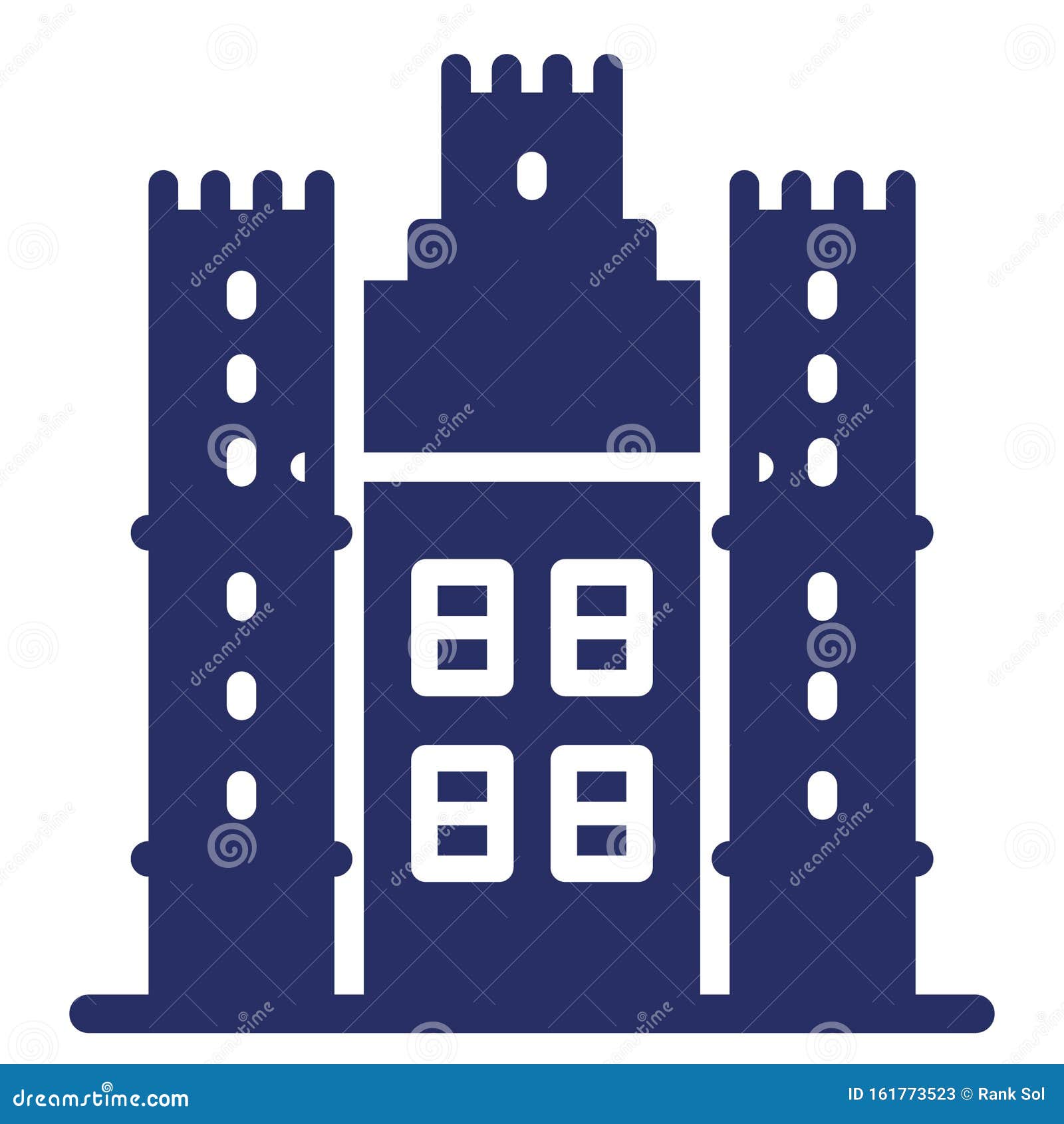 Academic, Educational Building Isolated Vector Icon Which Can Be Easily ...