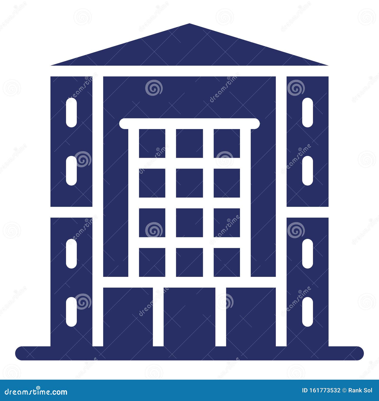Academic, Educational Building Isolated Vector Icon Which Can Be Easily ...
