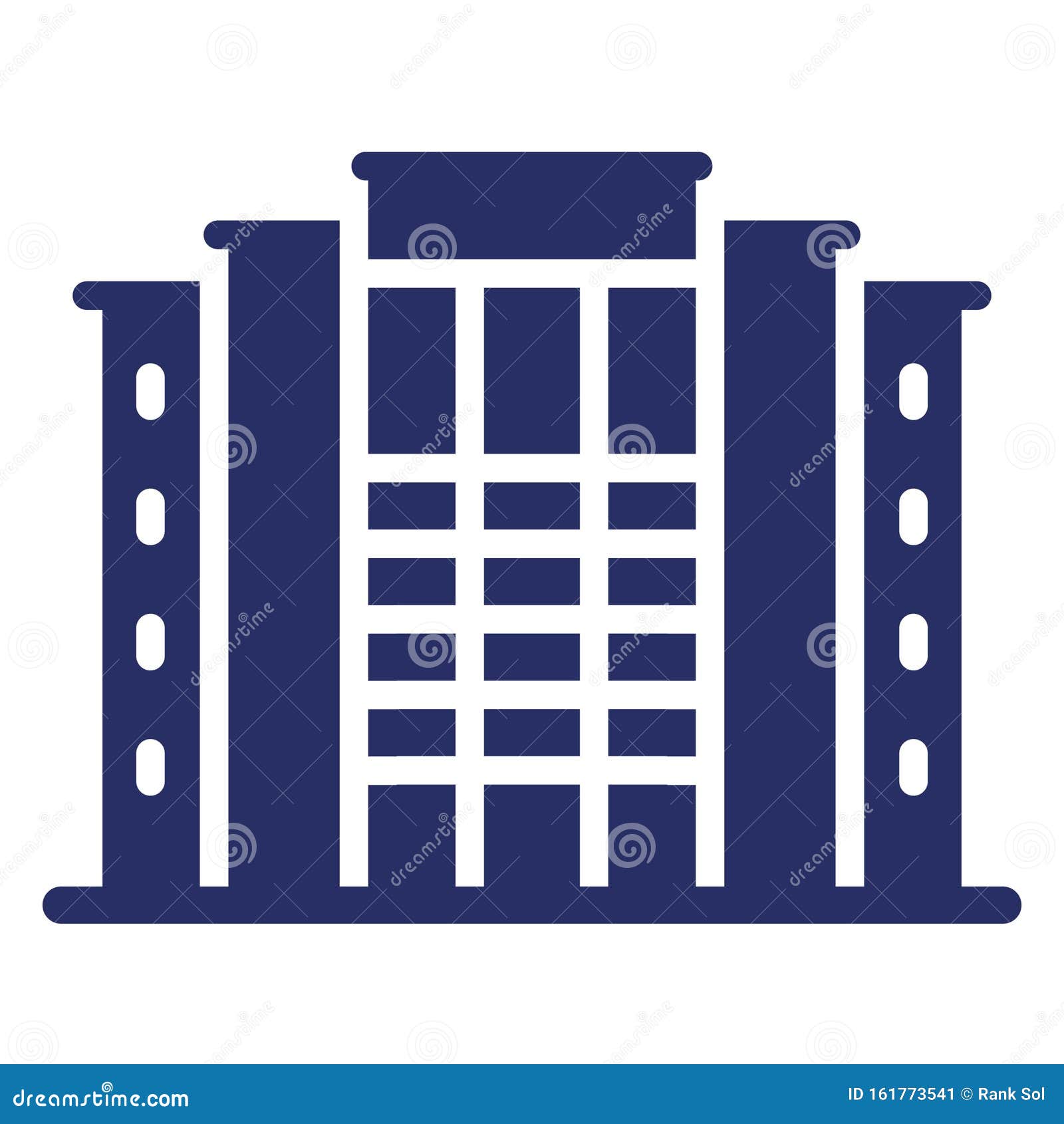 Academic, Educational Building Isolated Vector Icon Which Can Be Easily ...