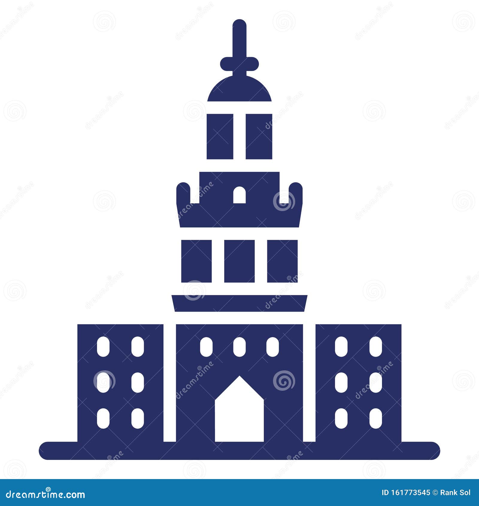 Academic, Dartmouth College Building Isolated Vector Icon Which Can Be ...