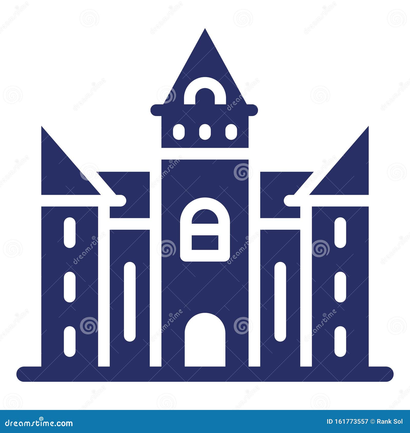 Academic, Educational Building Isolated Vector Icon Which Can Be Easily ...