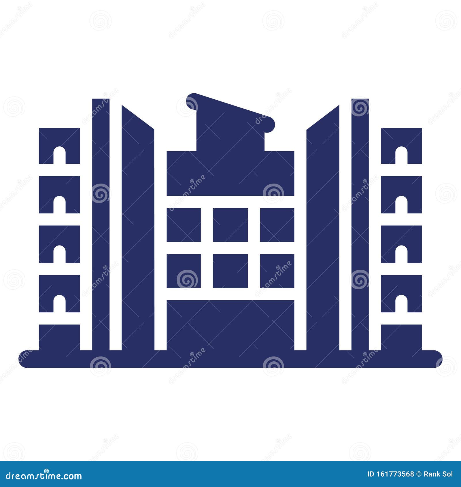 Academic, Educational Building Isolated Vector Icon Which Can Be Easily ...
