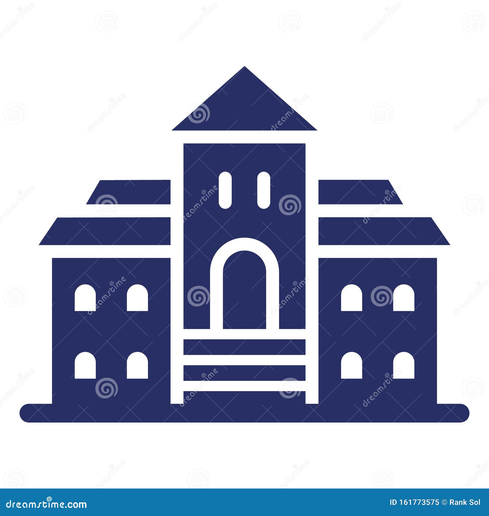 Academic, Educational Building Isolated Vector Icon Which Can Be Easily ...