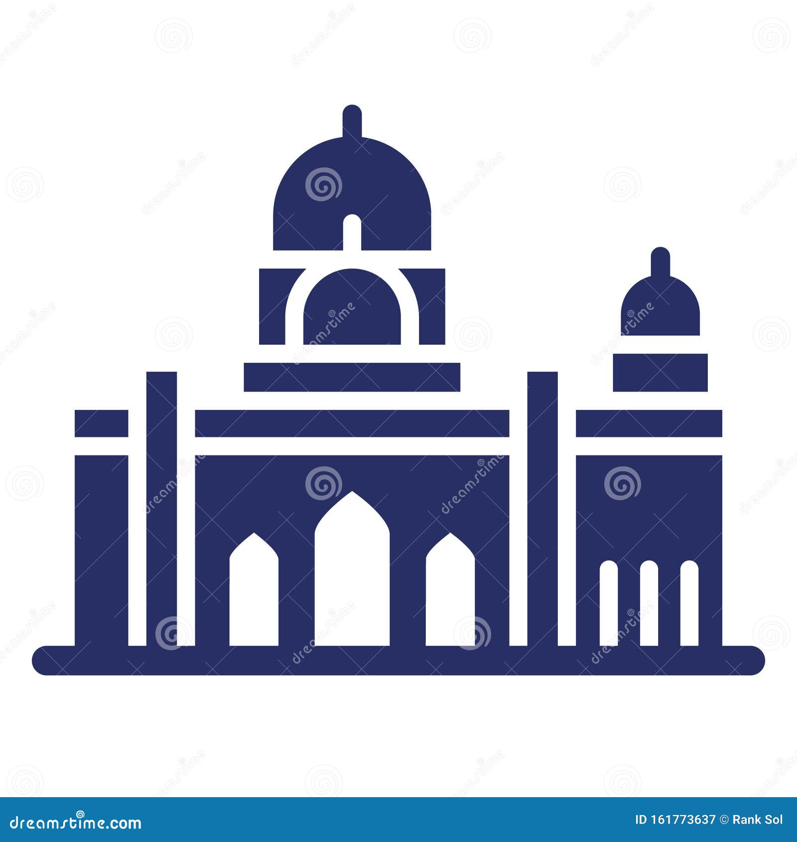 Dubai Monument, Historic Mosque Isolated Vector Icon Which Can Be ...