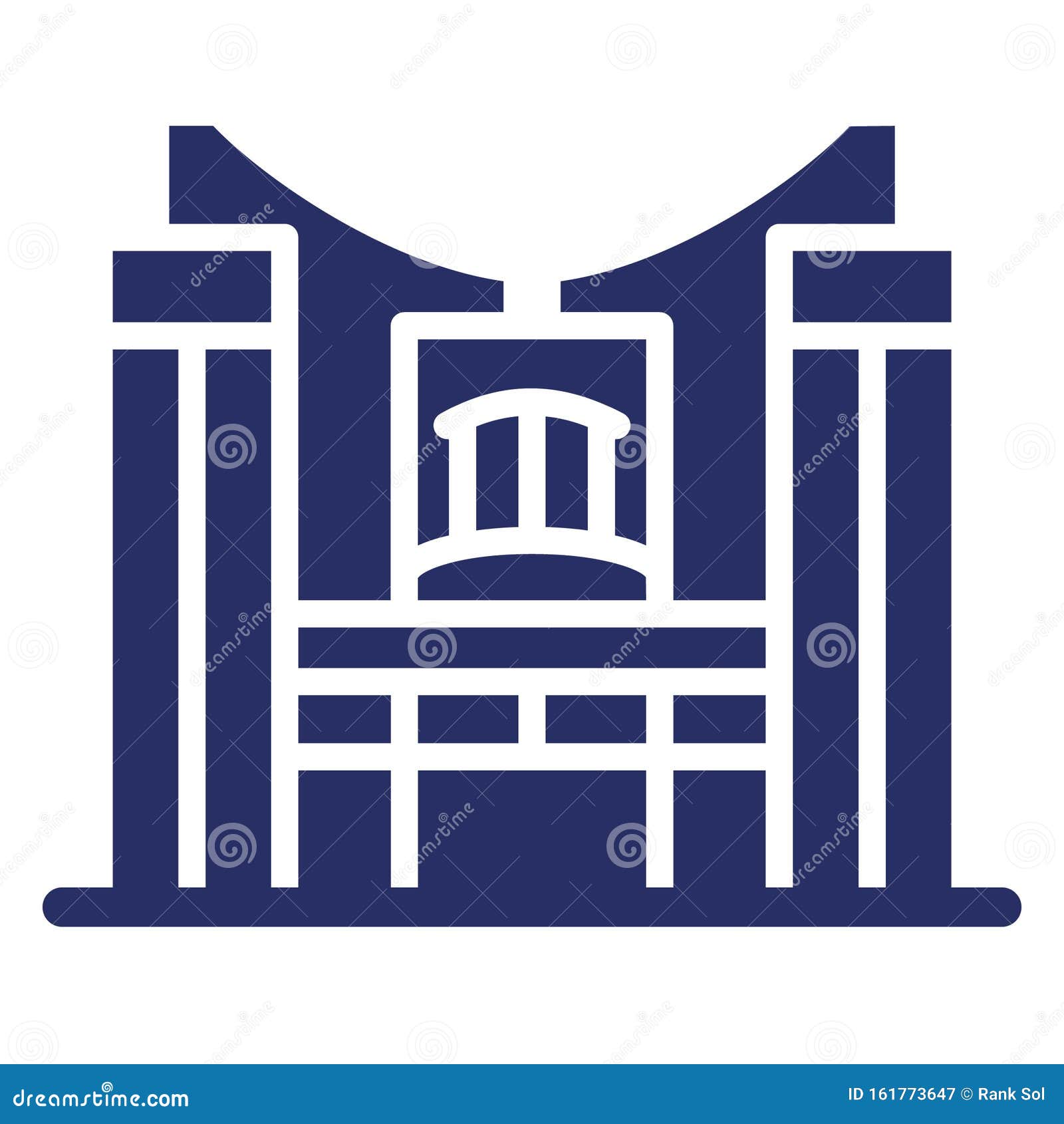 Academic, Educational Building Isolated Vector Icon Which Can Be Easily ...