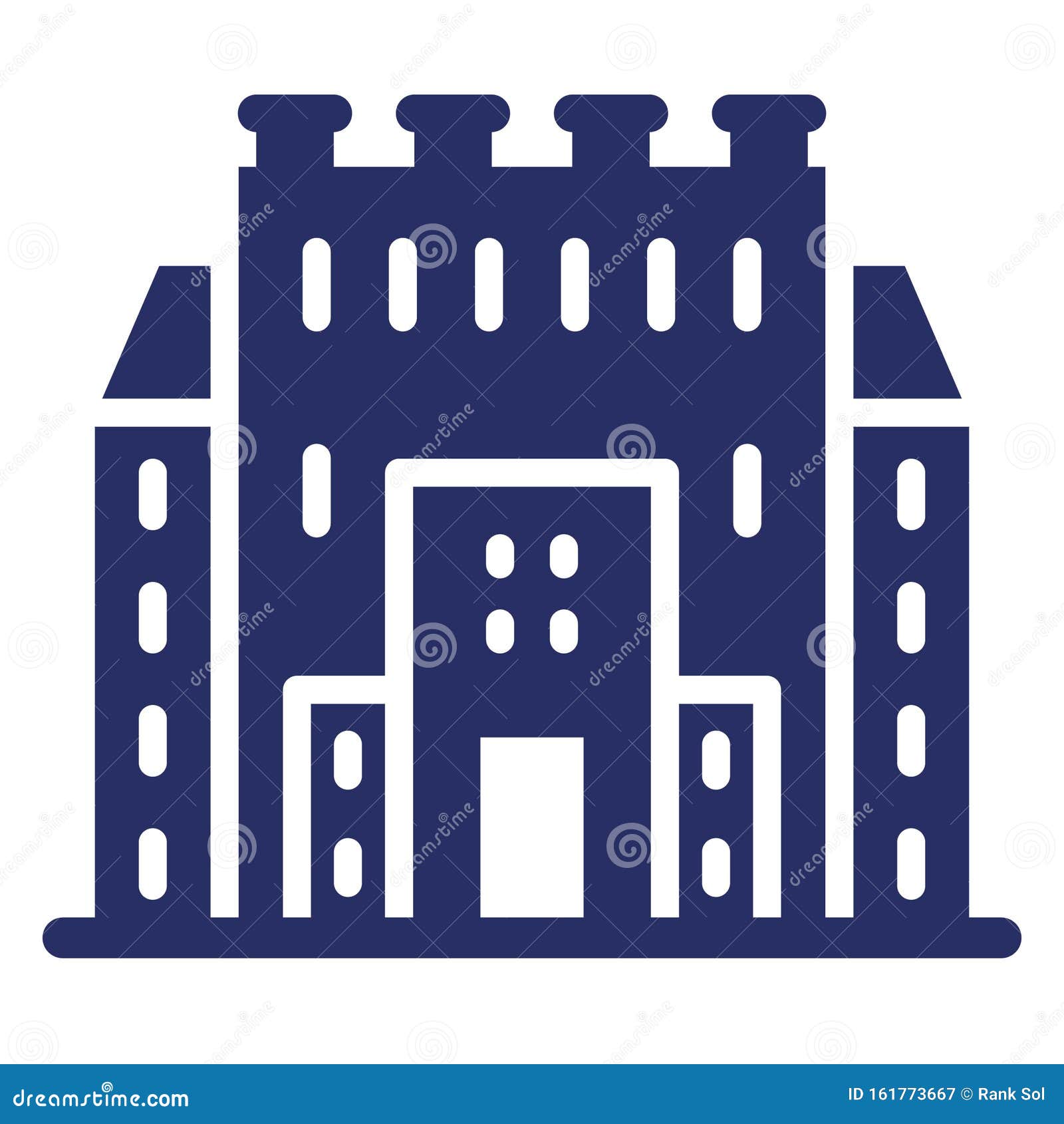 Academic, Educational Building Isolated Vector Icon Which Can Be Easily ...