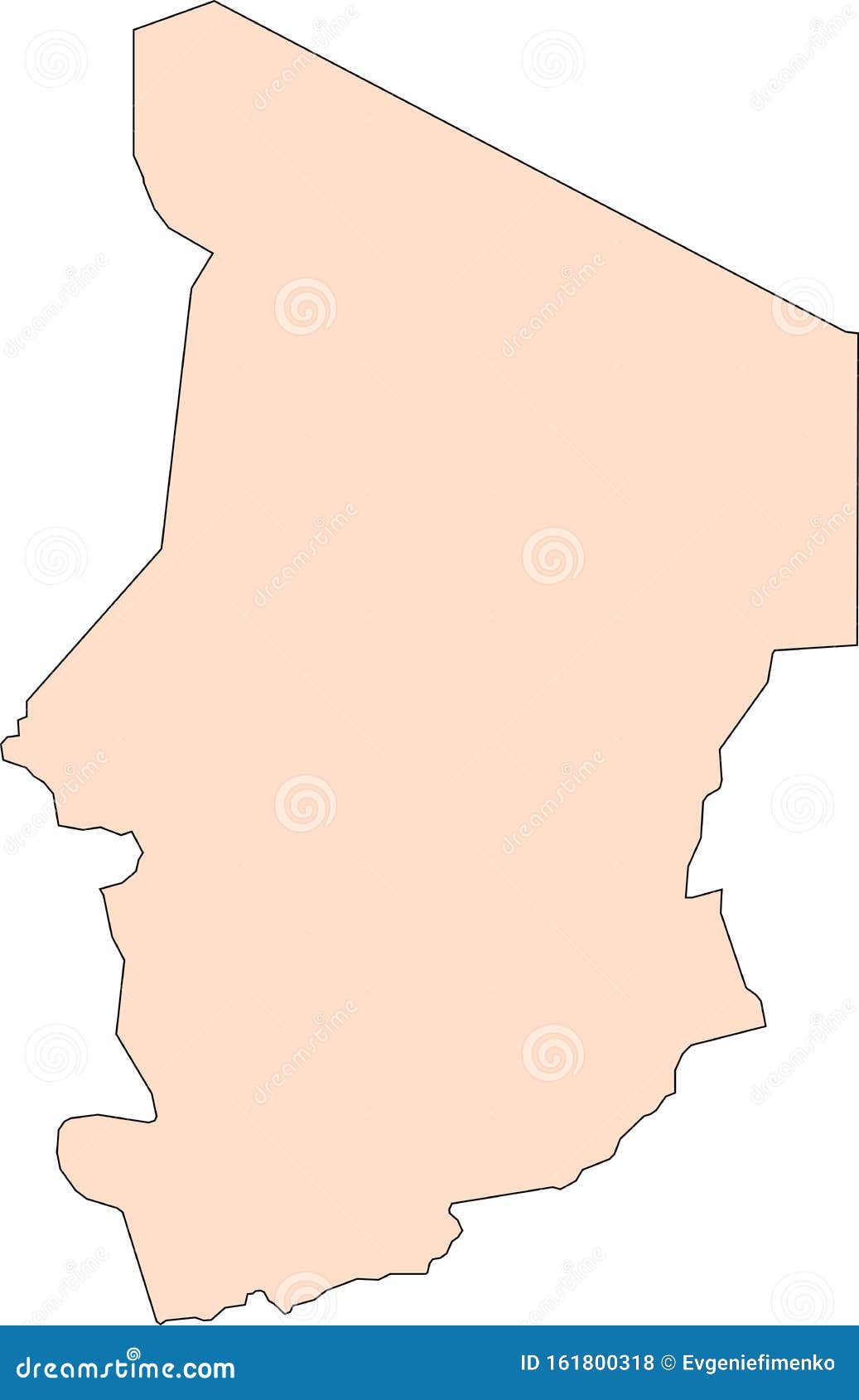 Lines Map Of Chad Isolated On White Background Cartoon Vector ...