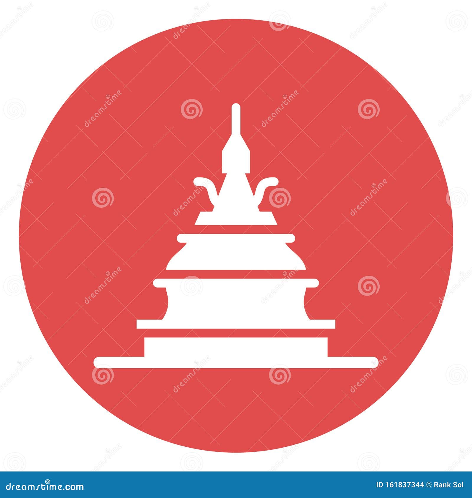 Bagan, Myanmar, Landmarks Silhouette Sunrise Background Vector ...