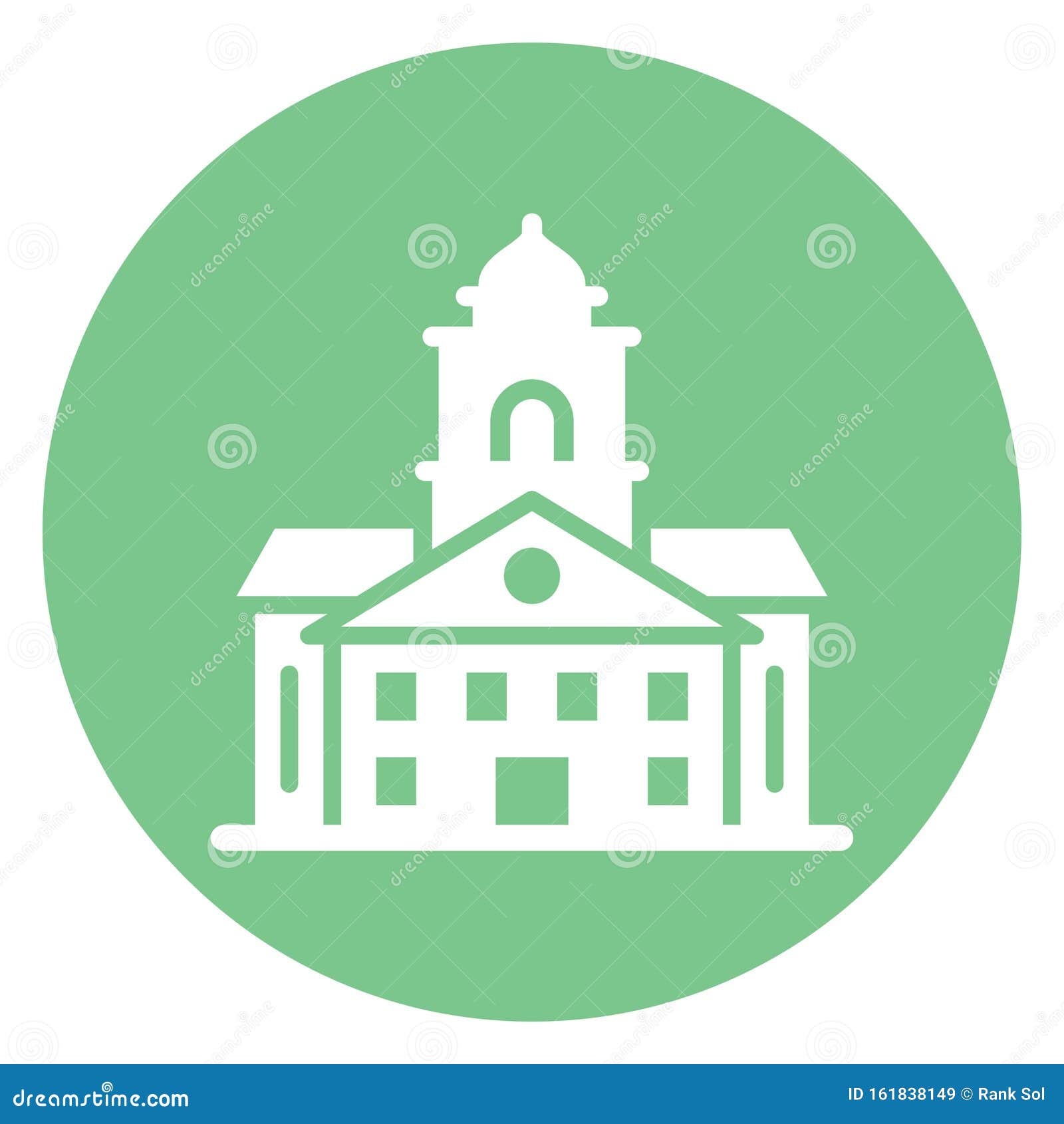 Academic, Educational Building Isolated Vector Icon Which Can Be Easily ...
