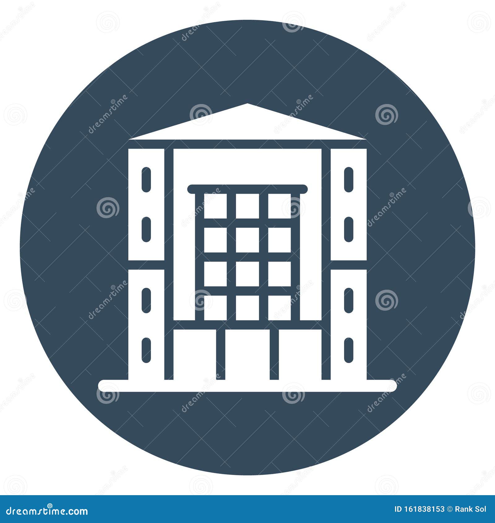 Academic, Educational Building Isolated Vector Icon Which Can Be Easily ...