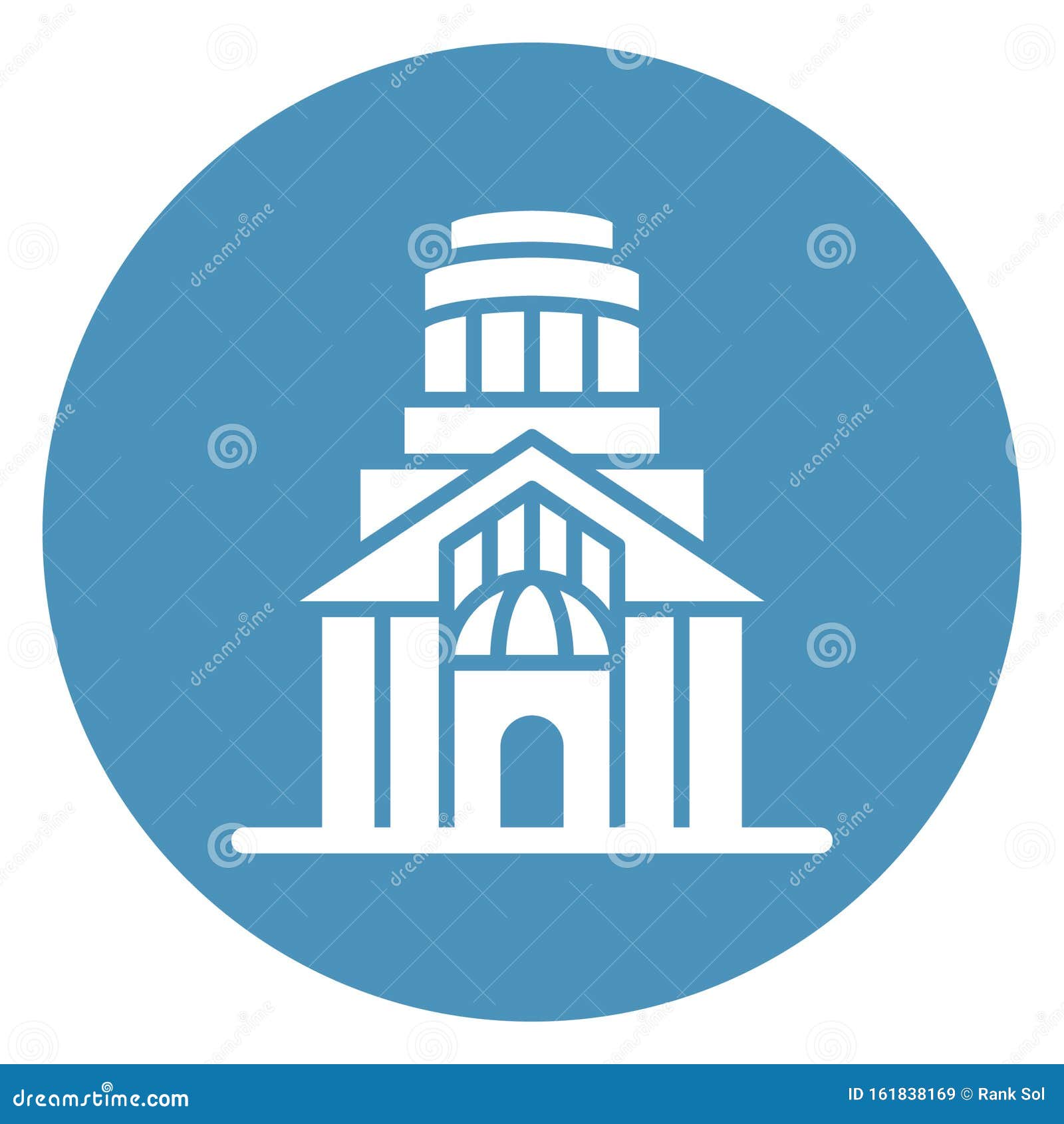 Academic, Educational Building Isolated Vector Icon Which Can Be Easily ...
