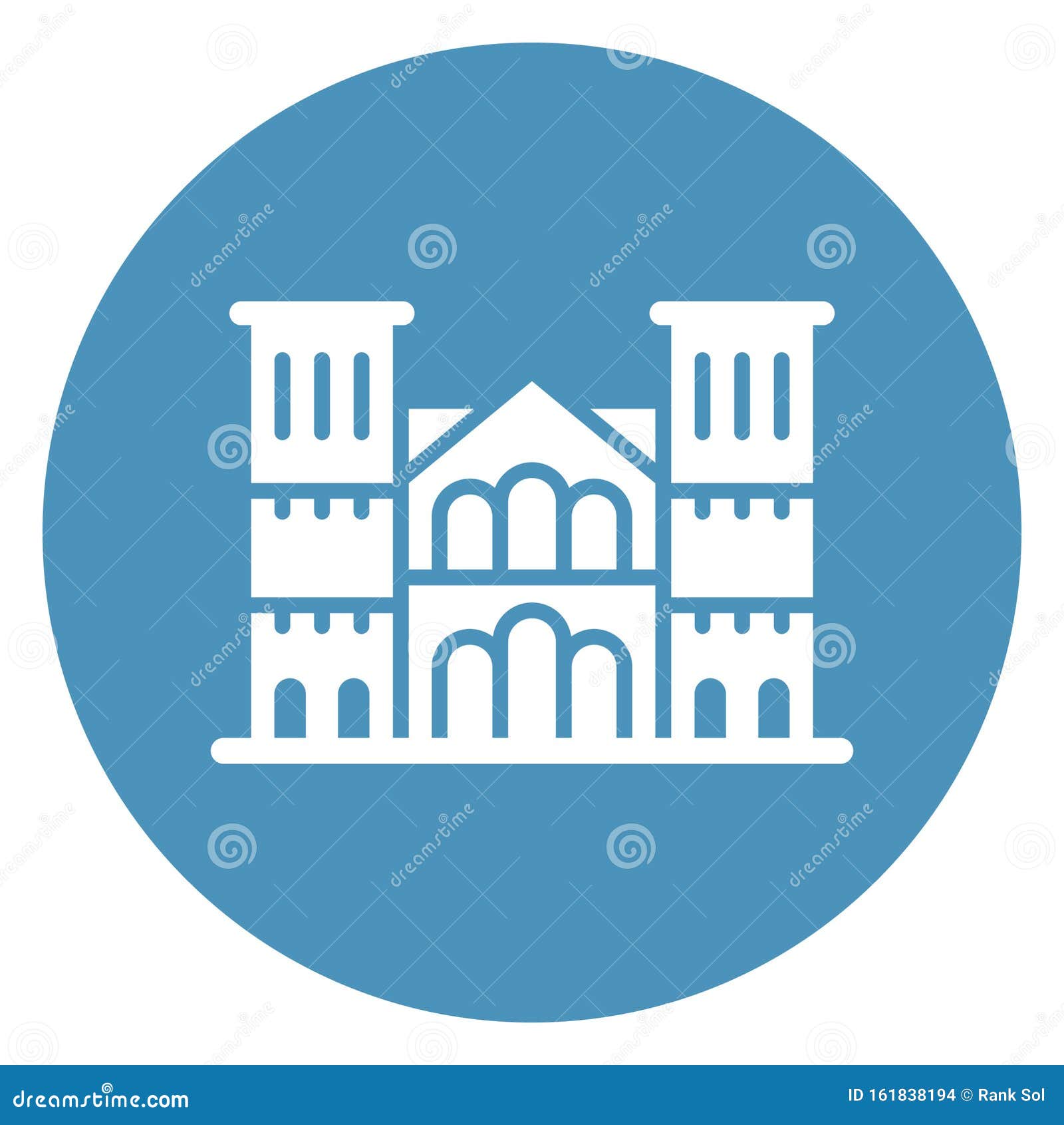Academic, Educational Building Isolated Vector Icon Which Can Be Easily ...
