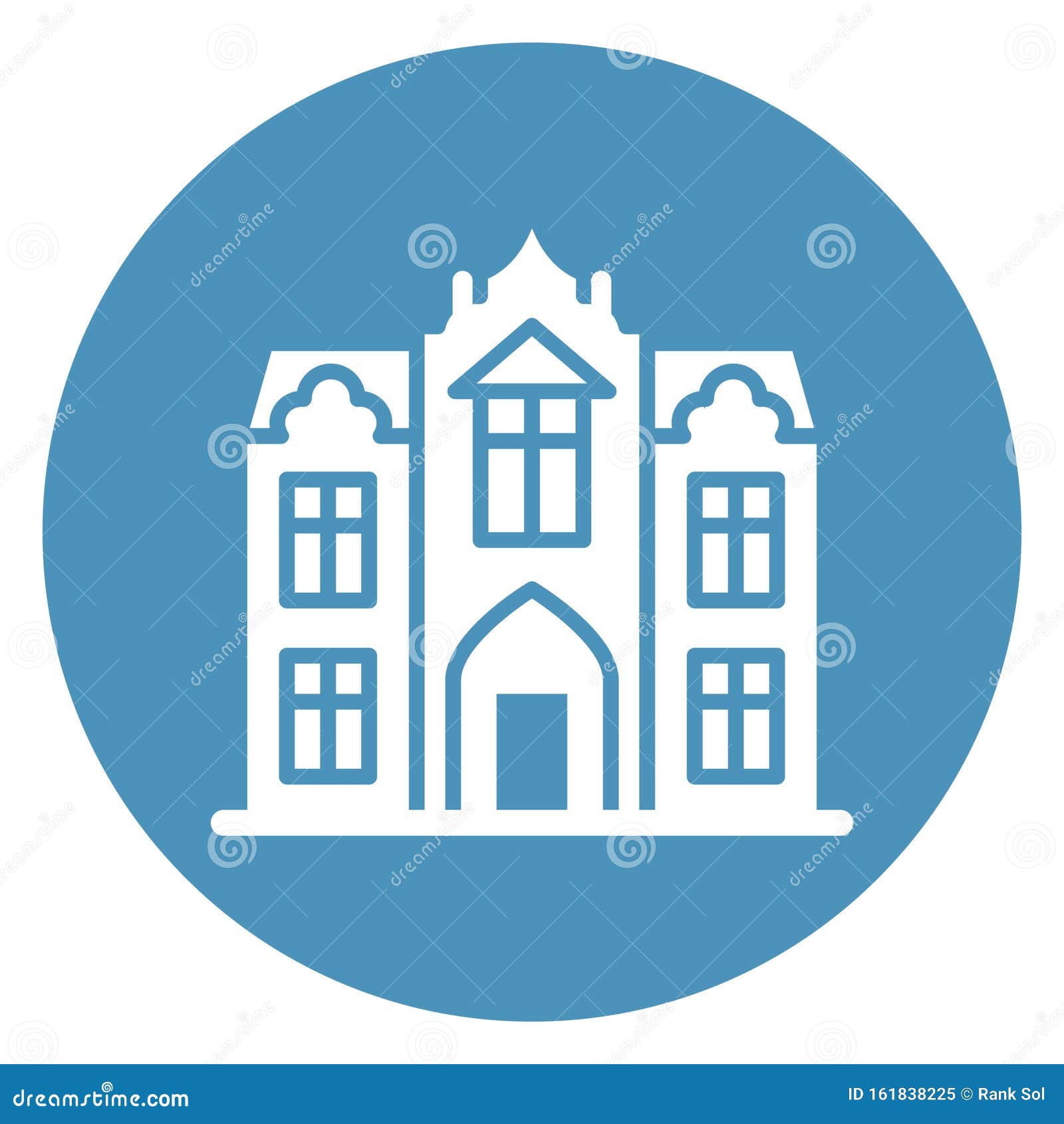 Academic, Educational Building Isolated Vector Icon Which Can Be Easily ...