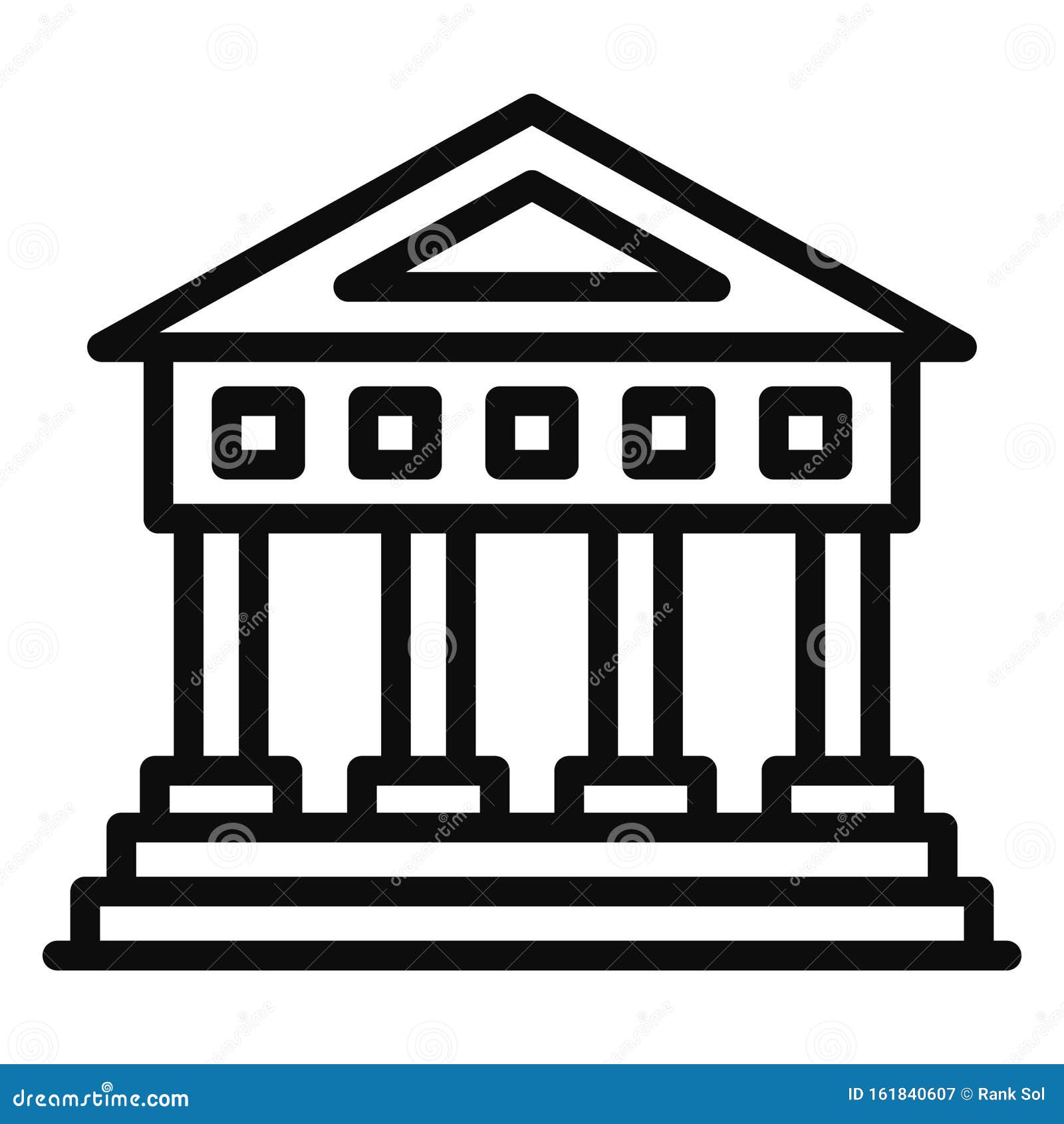 Heritage Building, Historic Building Isolated Vector Icon Which Can Be ...