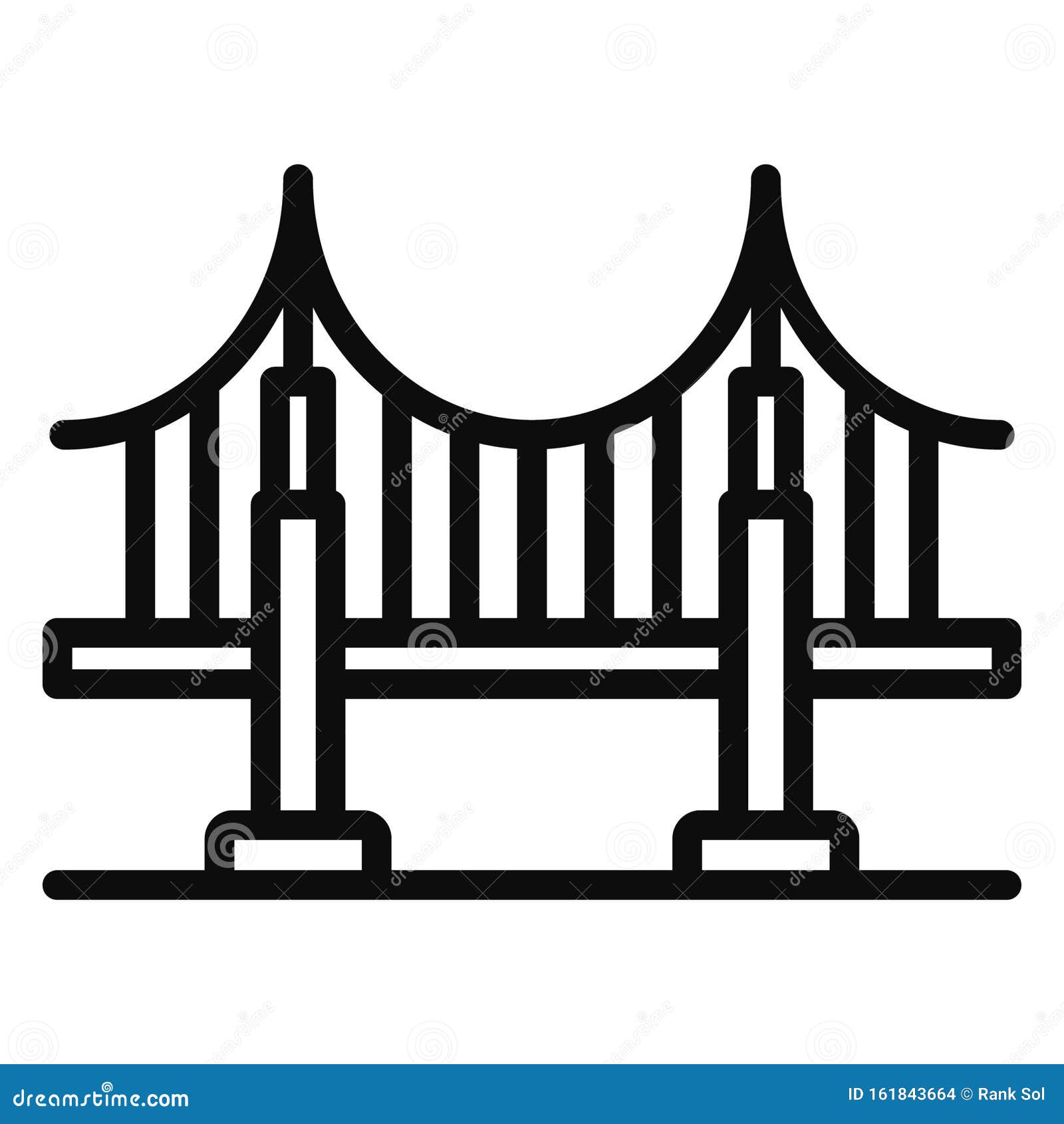 California Bridge, Golden Bridge Isolated Vector Icon Which Can Be ...