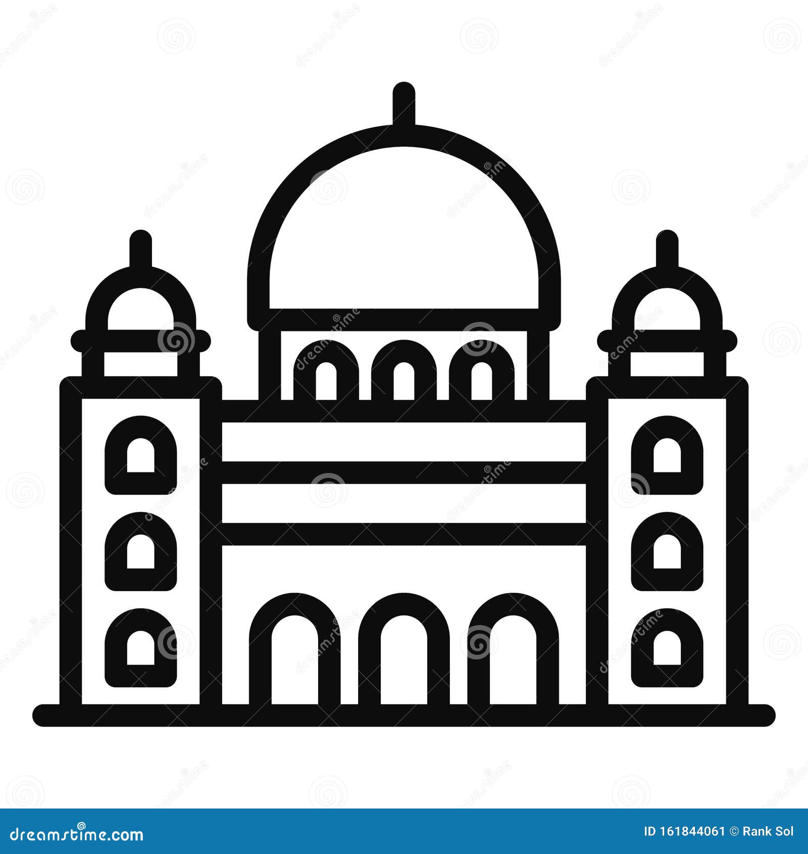 Indain Mausoleum, Indian Landmark Isolated Vector Icon Which Can Be ...
