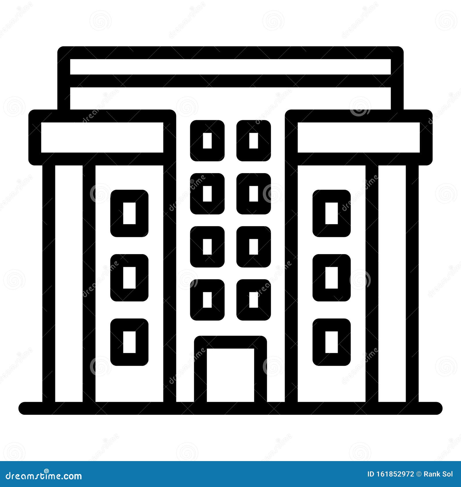 Academic, Educational Building Isolated Vector Icon Which Can Be Easily ...