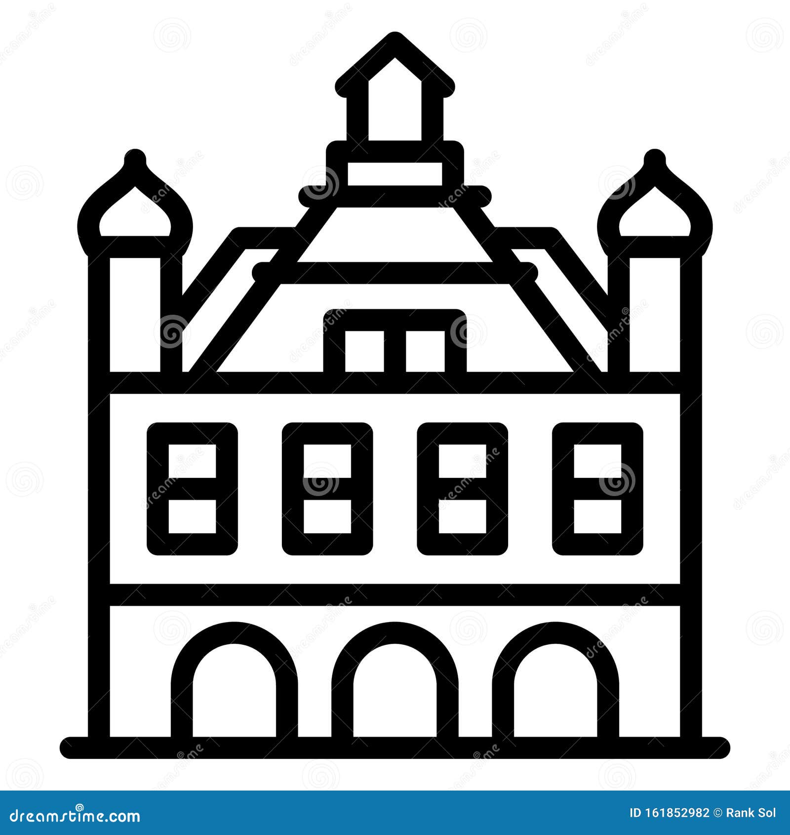 Academic, Educational Building Isolated Vector Icon Which Can Be Easily ...