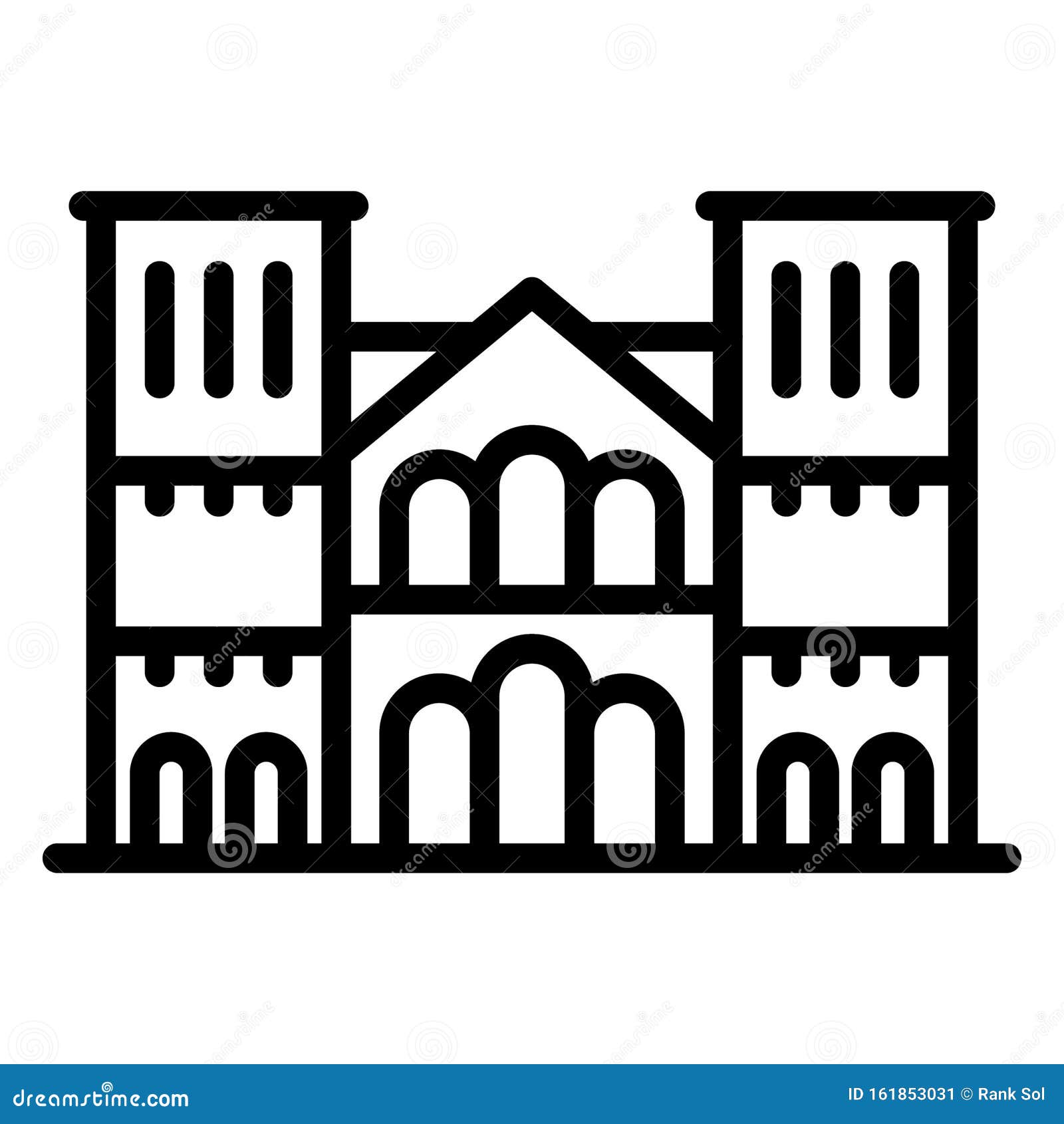 Academic, Educational Building Isolated Vector Icon Which Can Be Easily ...