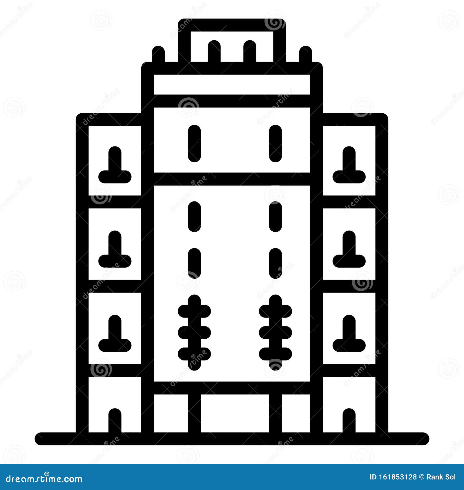 Academic, Educational Building Isolated Vector Icon Which Can Be Easily ...