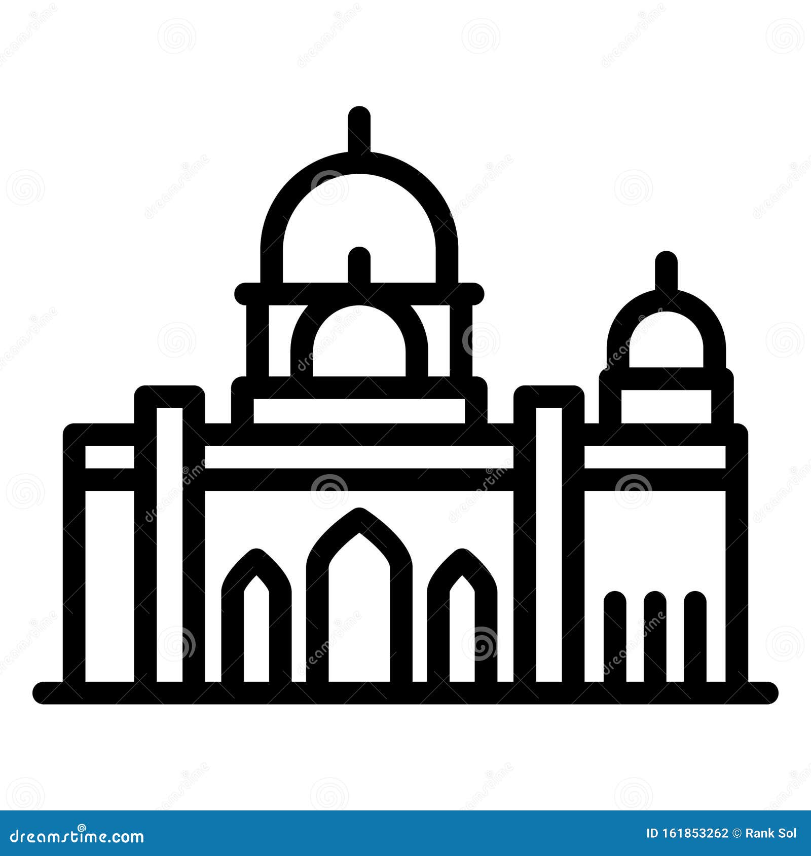 Dubai Monument, Historic Mosque Isolated Vector Icon Which Can Be ...