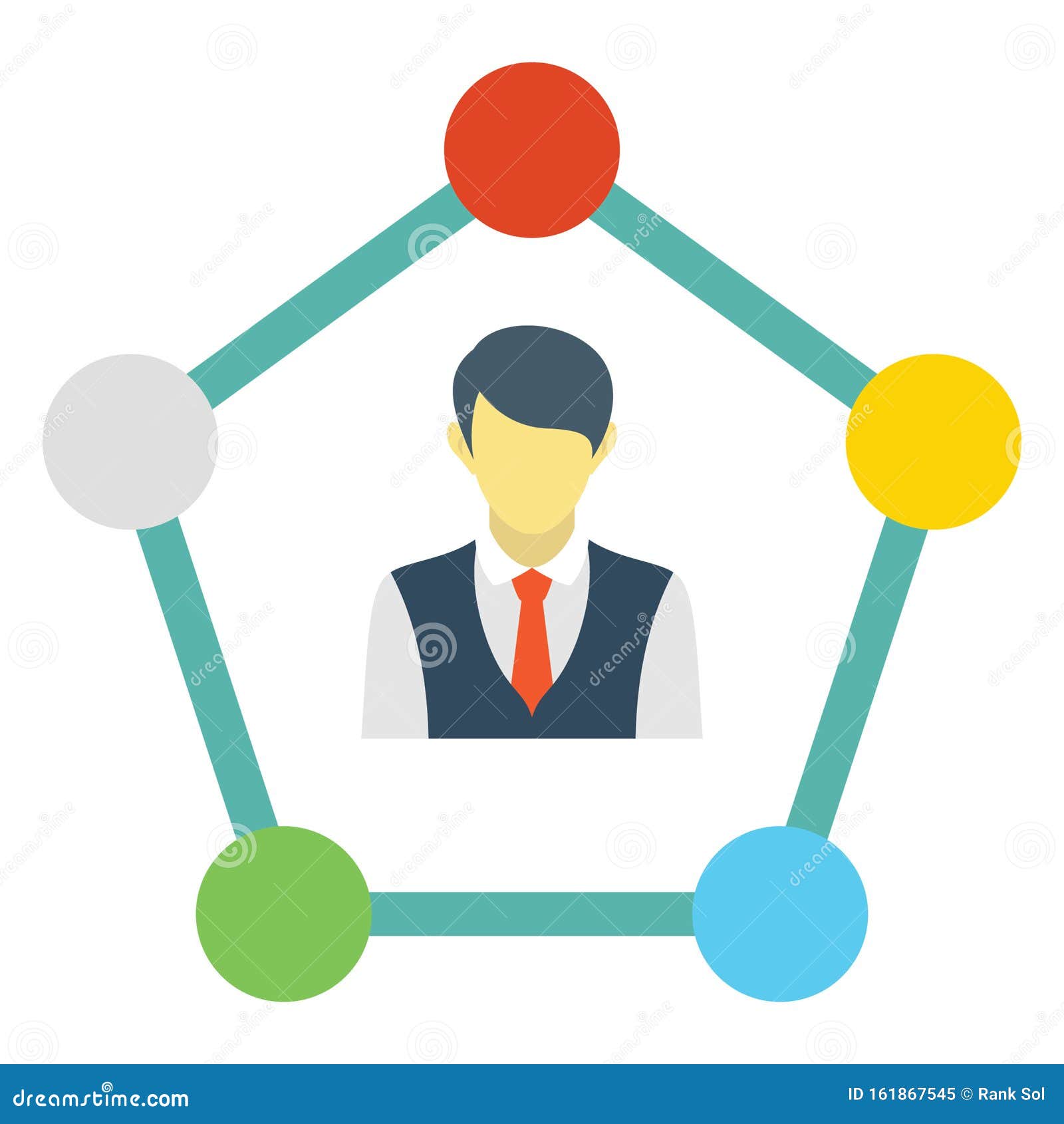 Management Color Vector Icon Which Can Easily Modify or Edit Stock ...
