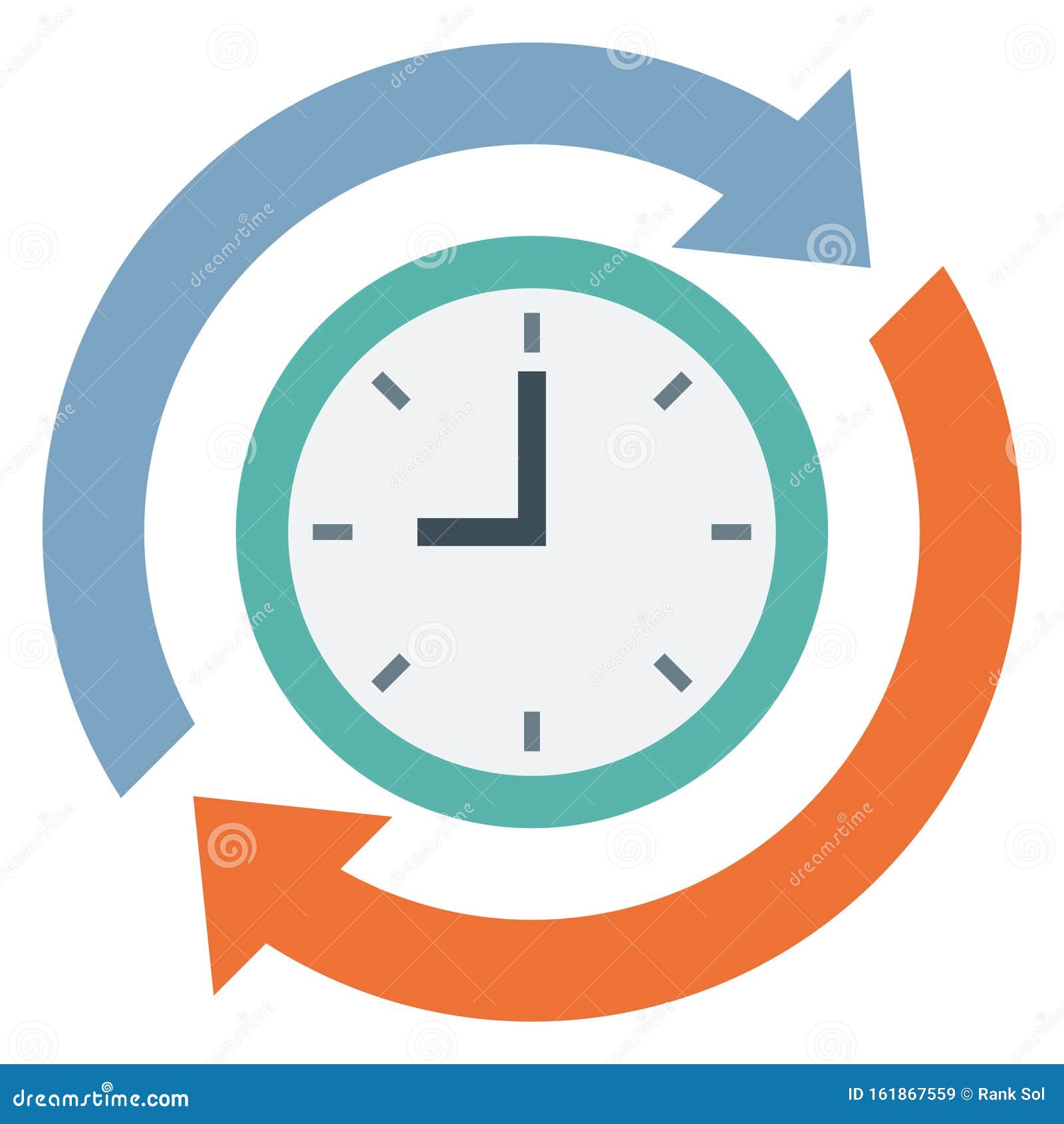 Clockwise Color Vector Icon Which Can Easily Modify or Edit Stock ...