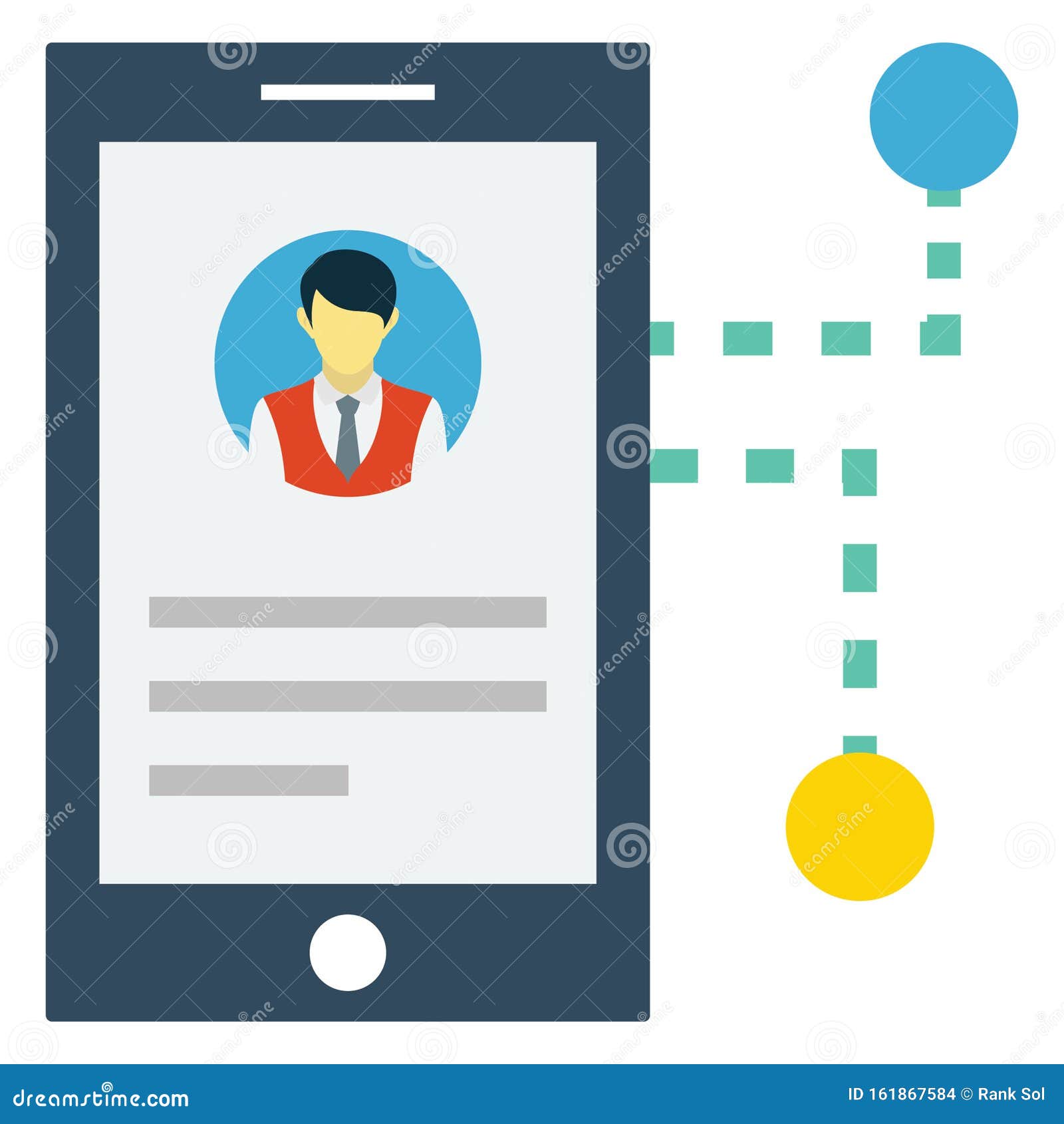 Mobile Sharing Color Vector Icon Which Can Easily Modify or Edit Stock ...