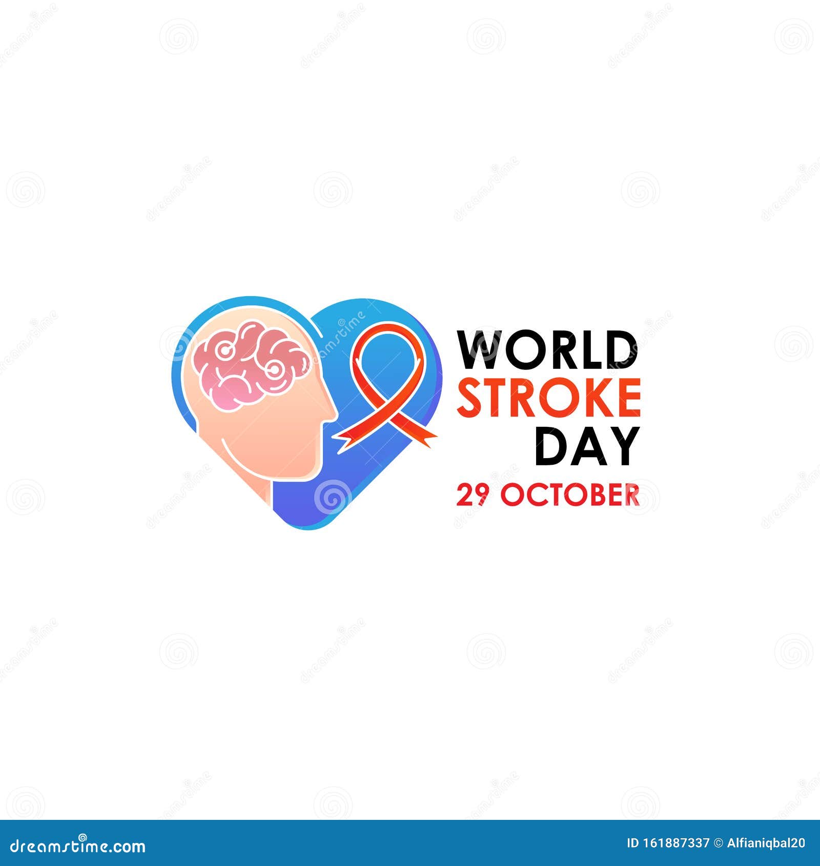 World Stroke Day - Vector Logo Poster Illustration of World Stroke Day ...