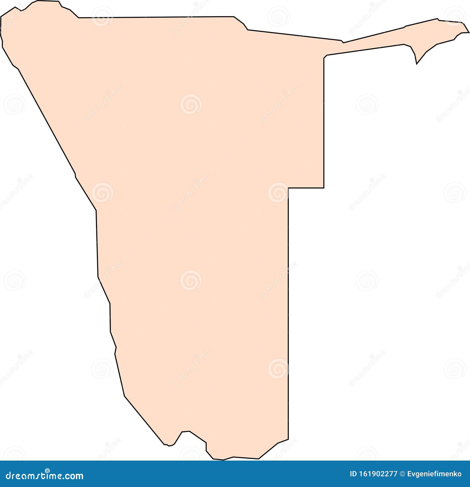 Map of Namibia with Black Contour Lines Stock Vector - Illustration of ...