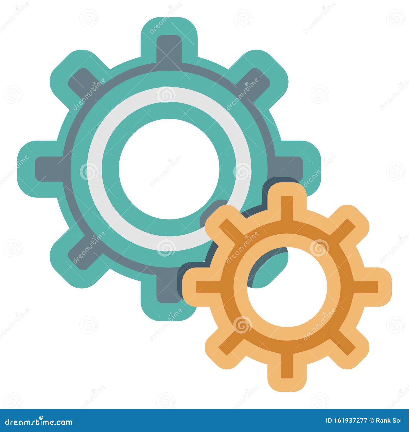Configuration Color Isolated Vector Icon that Can Easily Modify or Edit ...