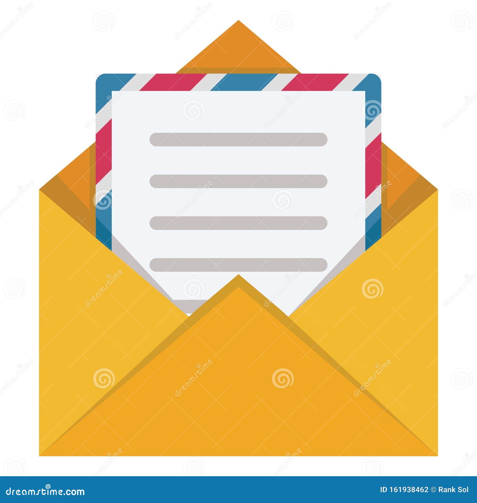 Email Color Isolated Vector Icon that Can Easily Modify or Edit Stock ...