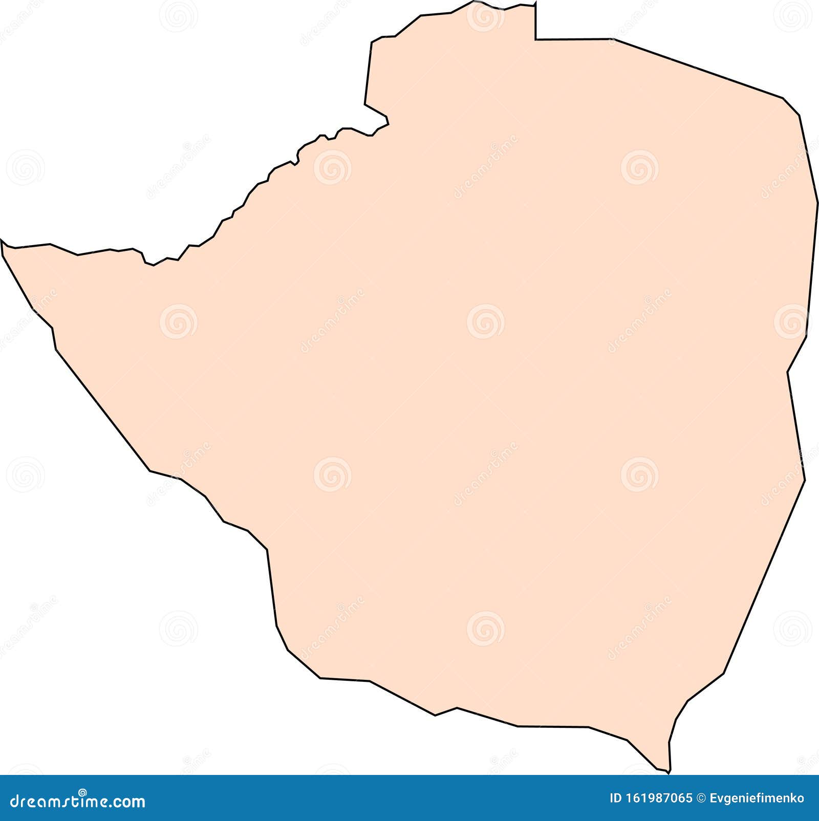 Zimbabwe Map, Black And White Detailed Outline Regions Of The Country ...