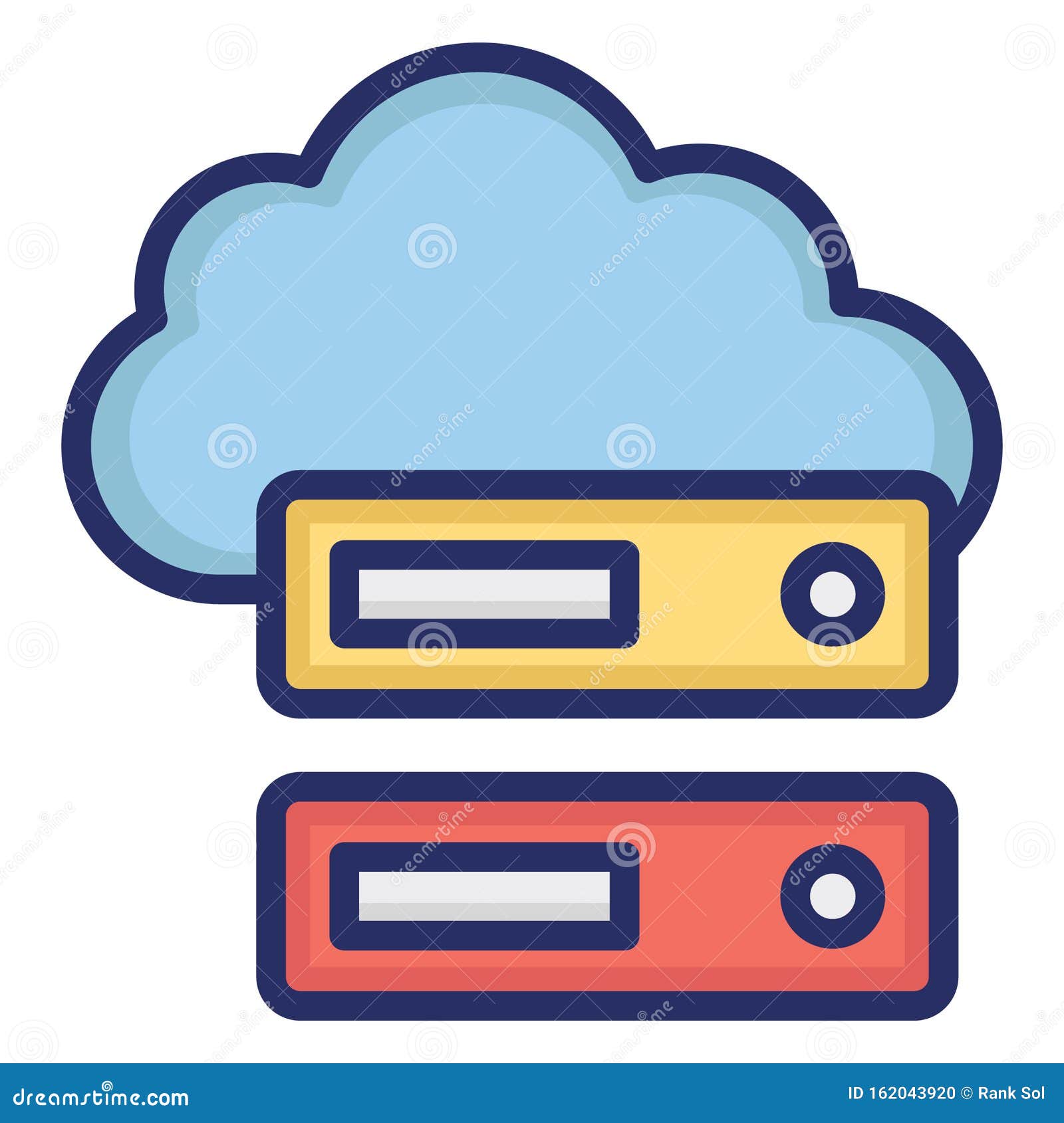 Cloud Data Isolated Vector Icon Easily Edit or Modify Stock Vector ...