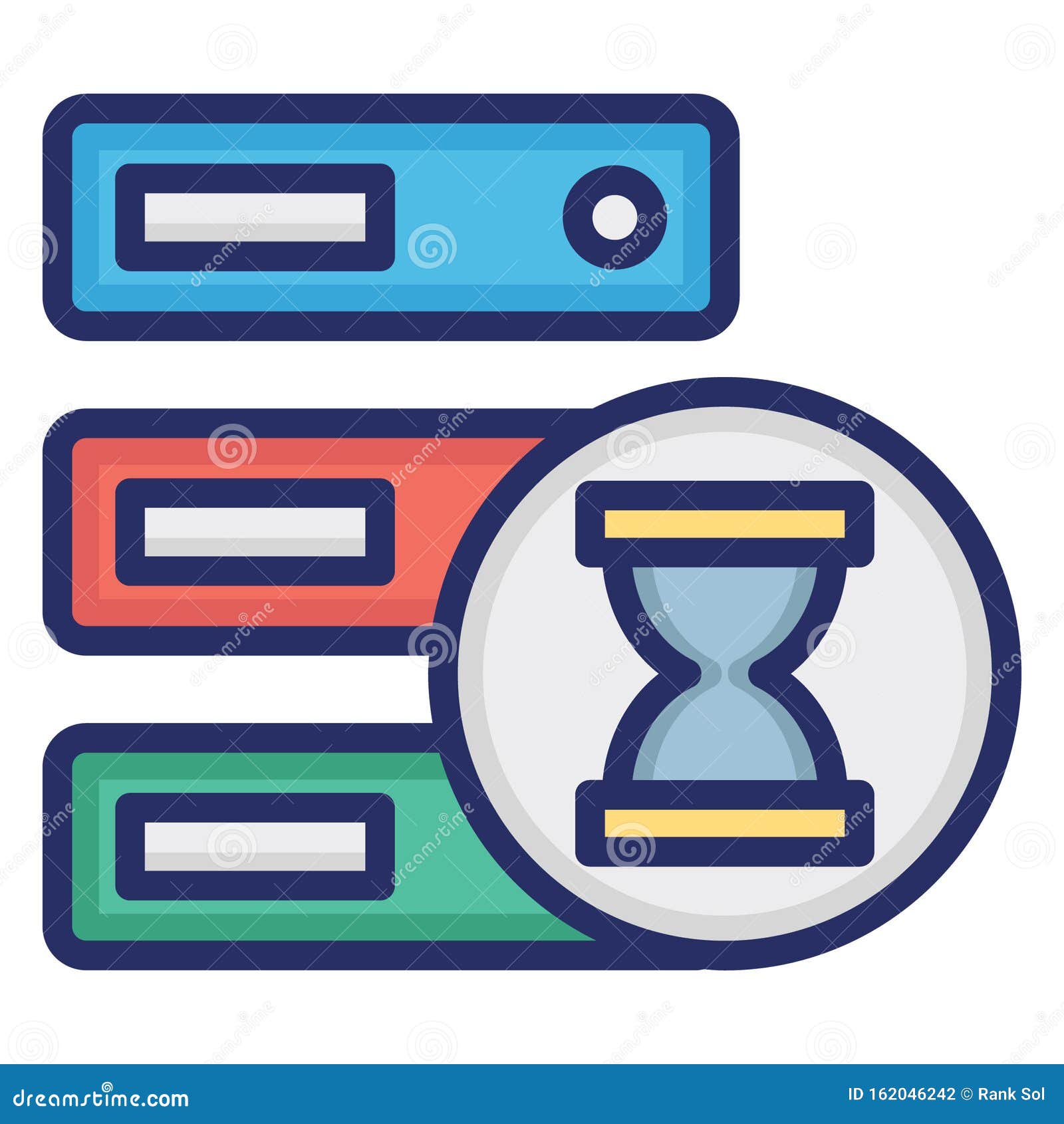 Data Storage Processing Isolated Vector Icon Easily Edit or Modify ...