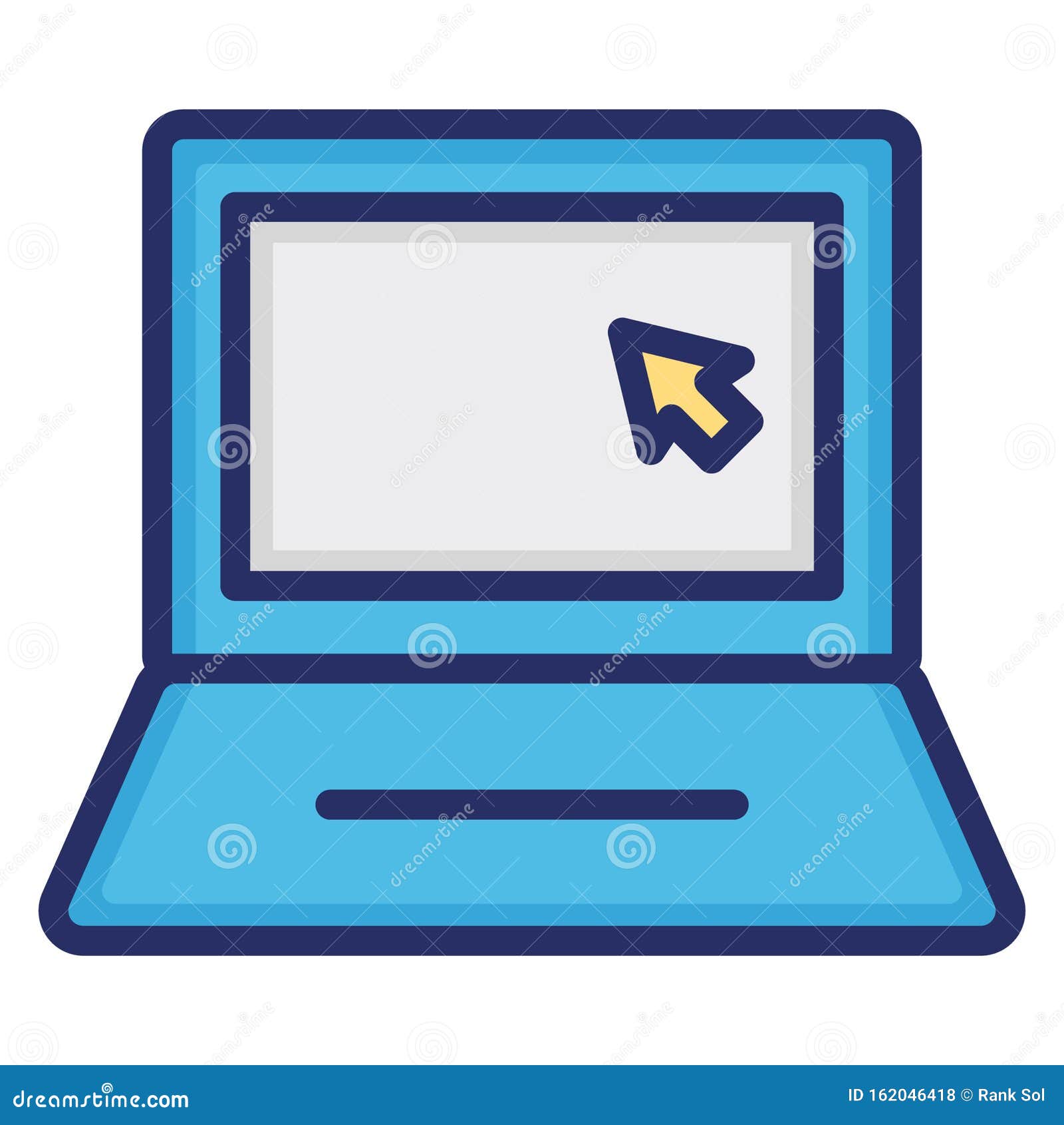 Computer Isolated Vector Icon Easily Edit or Modify Stock Vector ...