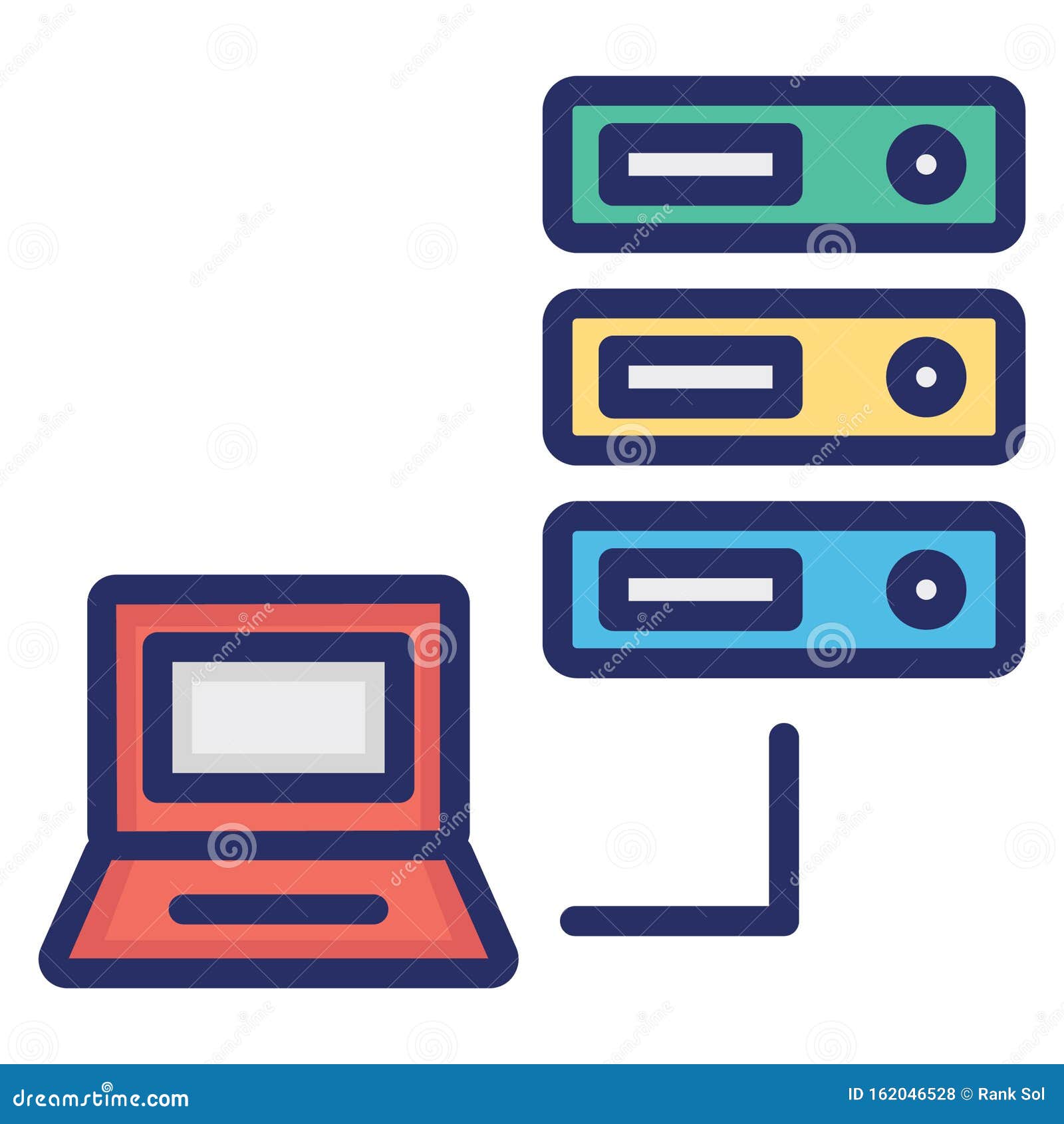 Data Storage Transfer To Pc Isolated Vector Icon Easily Edit or Modify ...