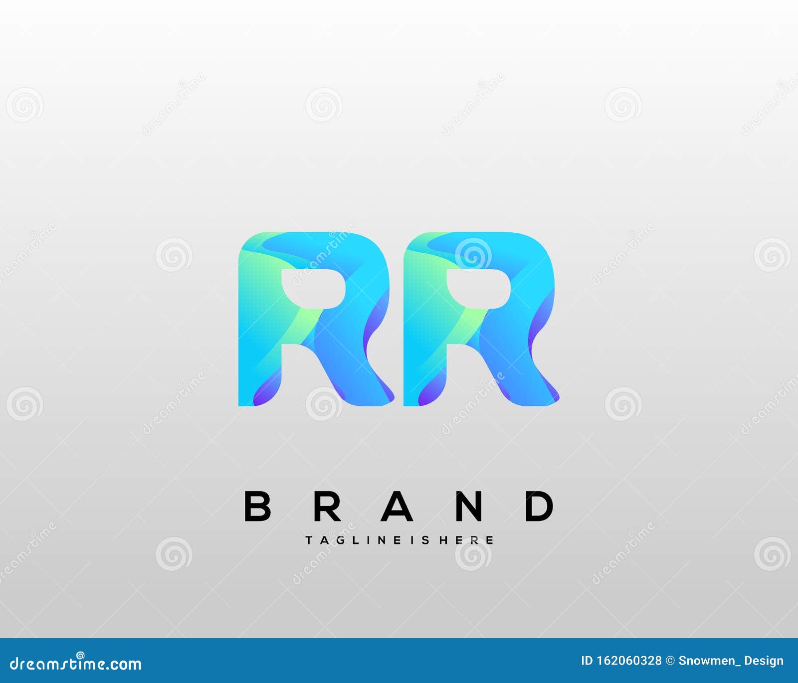 Initial Letter RR Logo with Colorful Circle Background, Letter ...