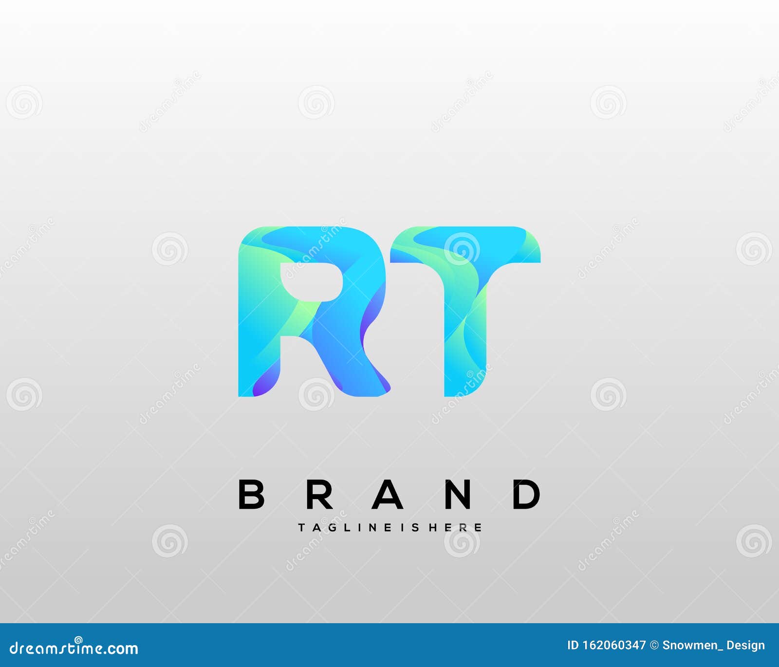 Initial Letter RT Logo with Colorful Circle Background, Letter ...
