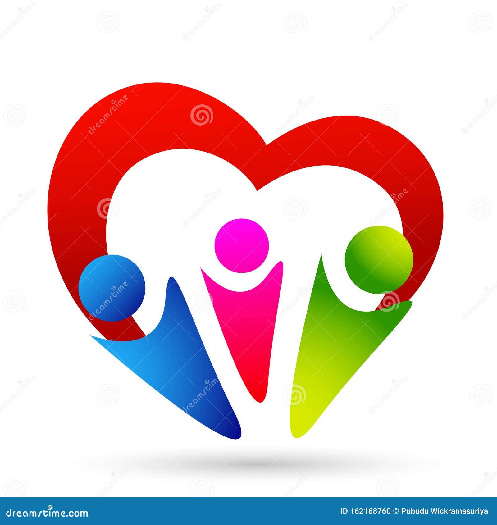 Family Union Love Red Heart Children Kids Taking Care Hands Love Parent ...