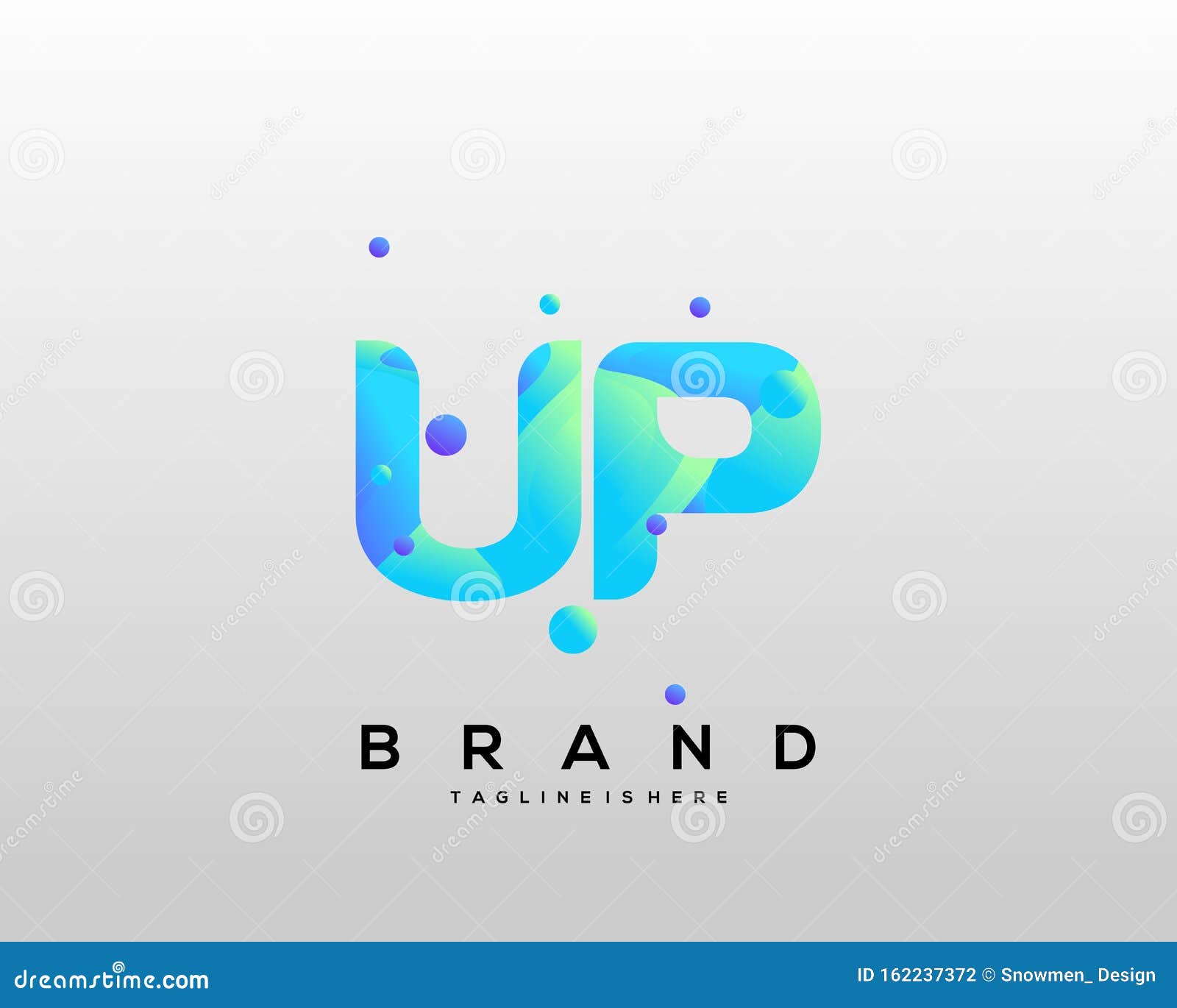 Initial Letter UP Logo with Colorful Circle Background, Letter ...