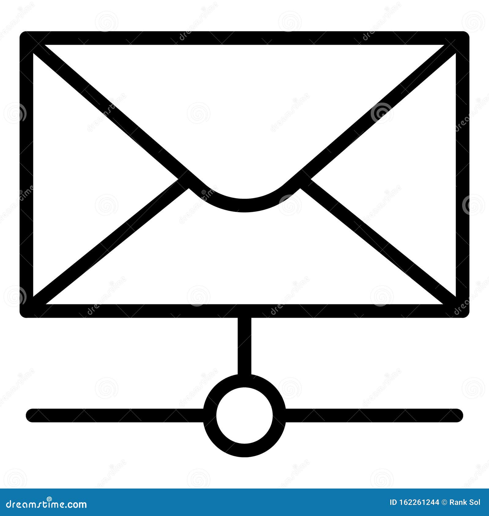 Email Data Share Isolated Vector Icon Easily Edit or Modify Stock ...