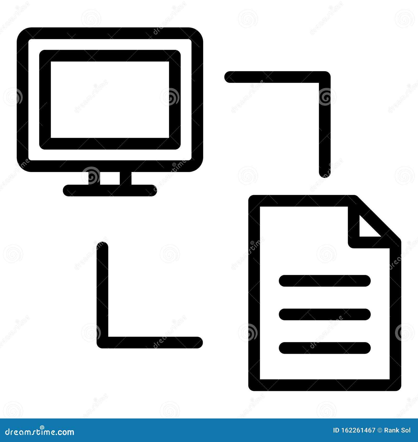 Extension Share with Laptop Isolated Vector Icon Easily Edit or Modify ...