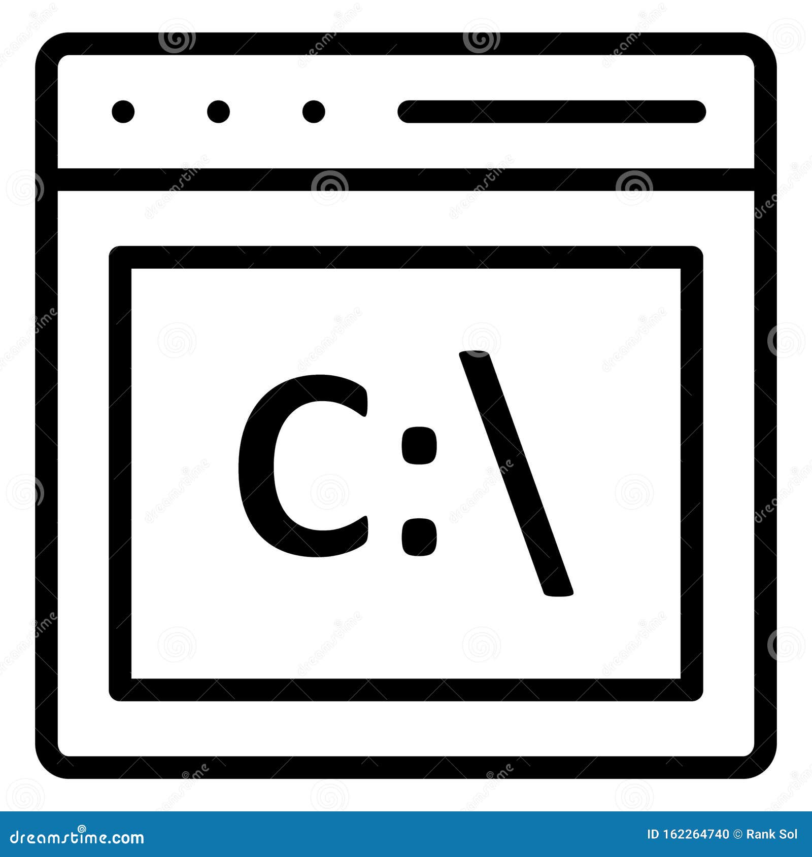 C Drive Isolated Vector Icon Easily Edit or Modify Stock Illustration ...