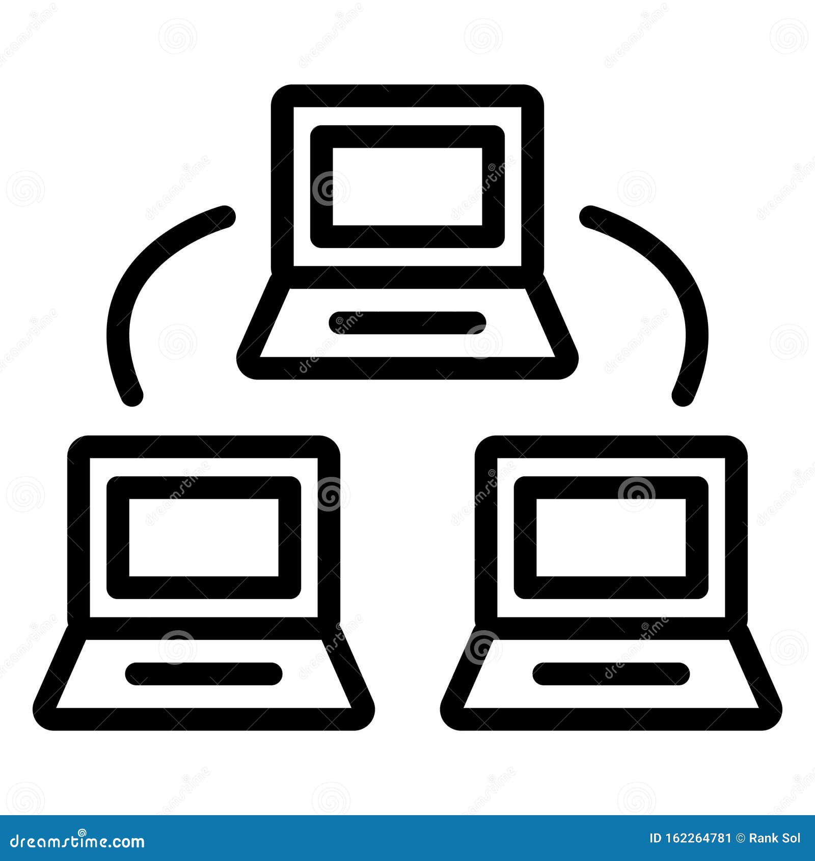 Computer Share Isolated Vector Icon Easily Edit or Modify Stock Vector ...